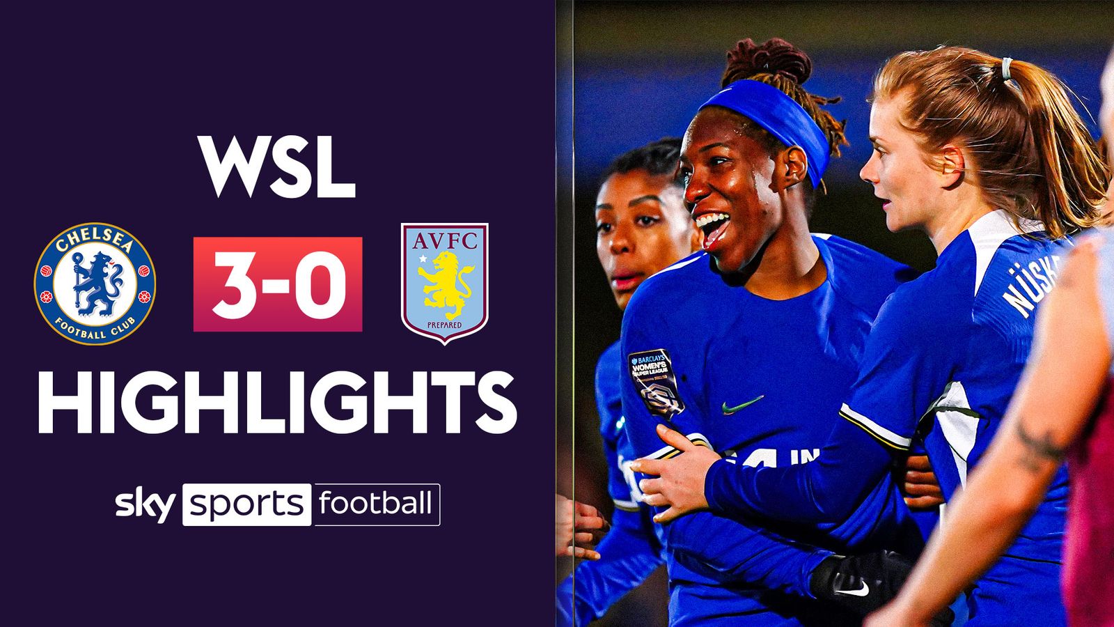 Chelsea 3-0 Aston Villa | WSL highlights | Football News | Sky Sports