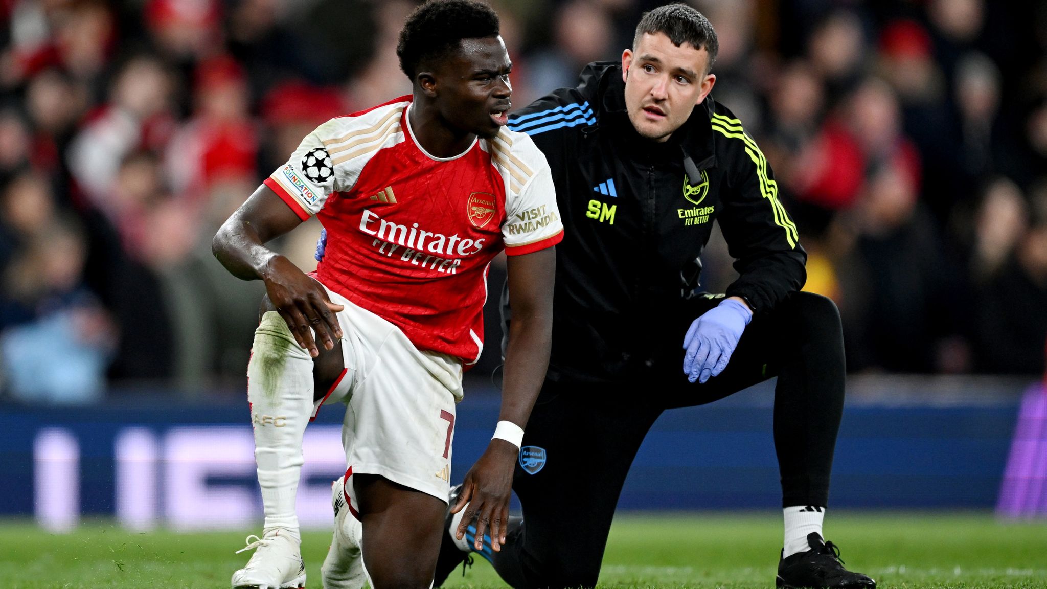 Arsenal boss Mikel Arteta silent over Bukayo Saka penalty claim as Bayern Munich boss Thomas ...