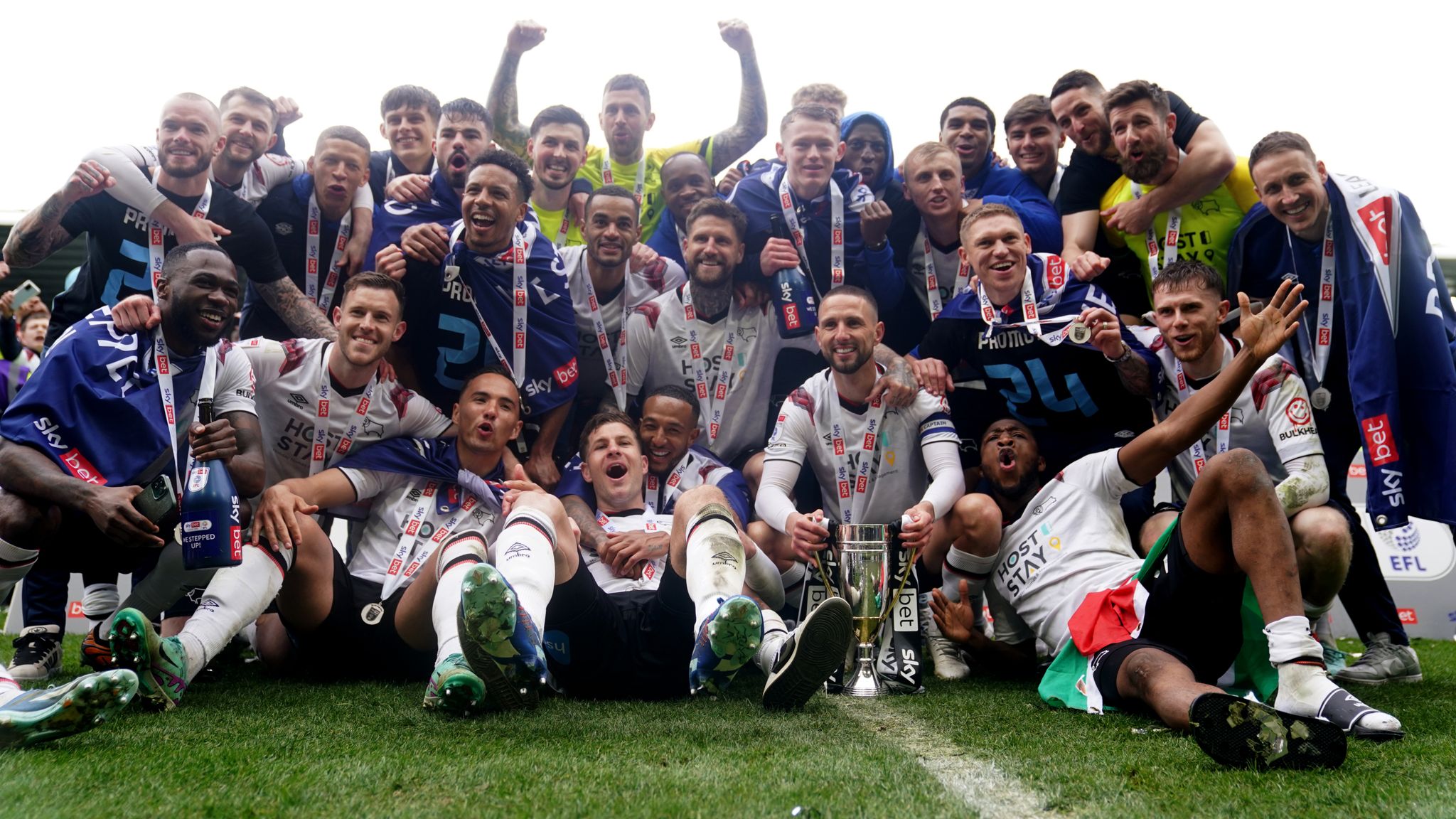 Derby County promoted: Rams return to Sky Bet Championship from League ...