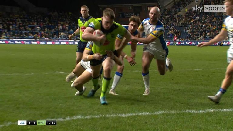 Matty Nicholson powers through to level it for Warrington | Rugby ...