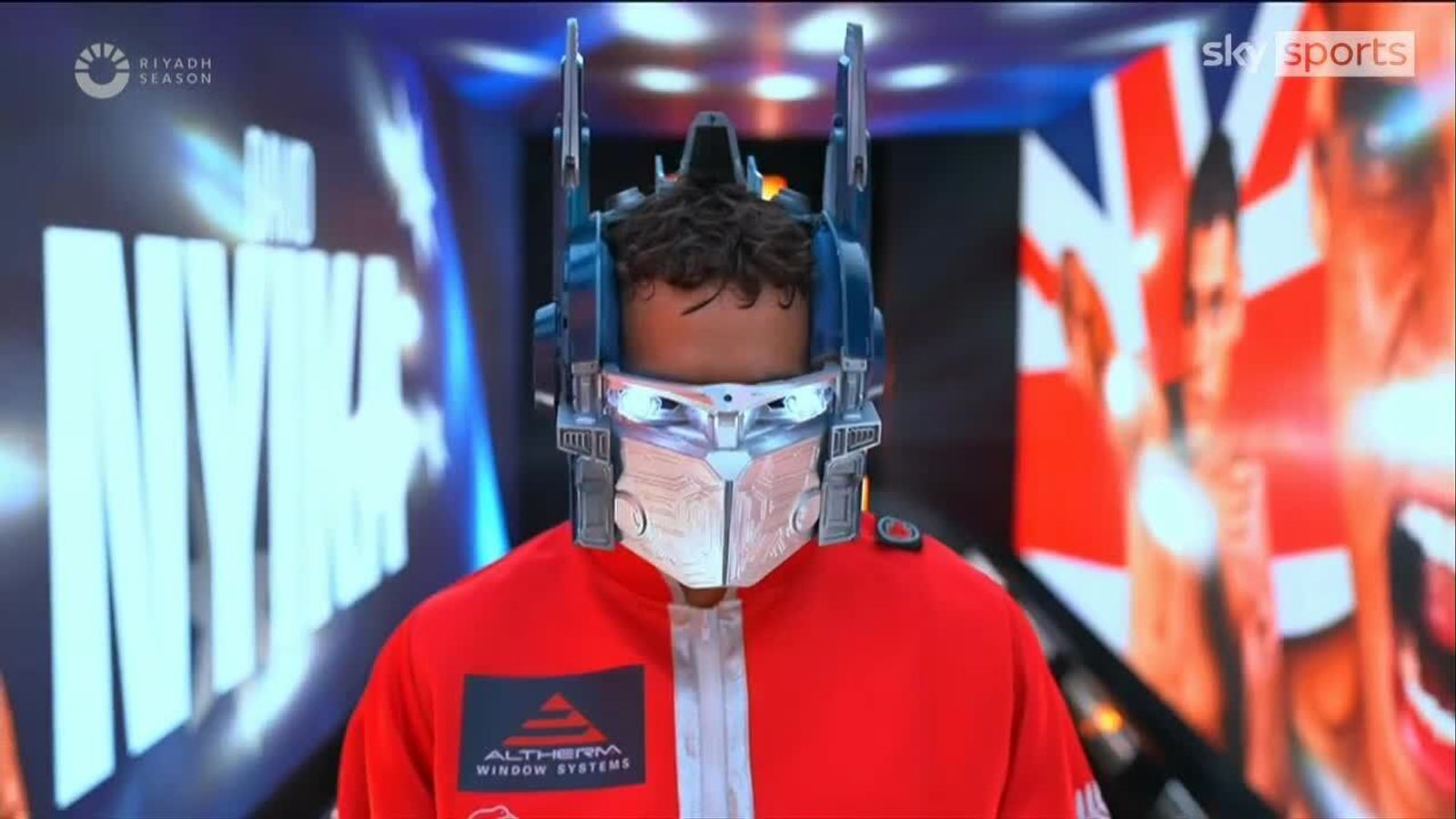 Transformer ring walk! Boxer arrives as Optimus Prime!! | Boxing News ...