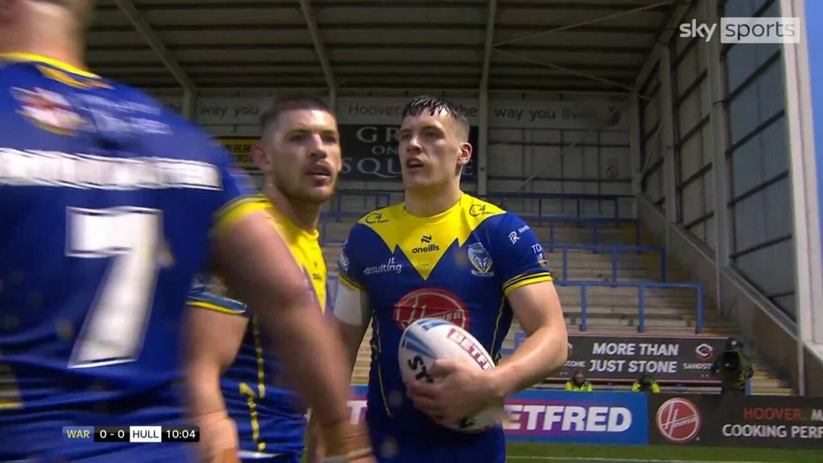 Josh Thewlis gives Warrington Wolves the lead against Hull FC | Rugby ...