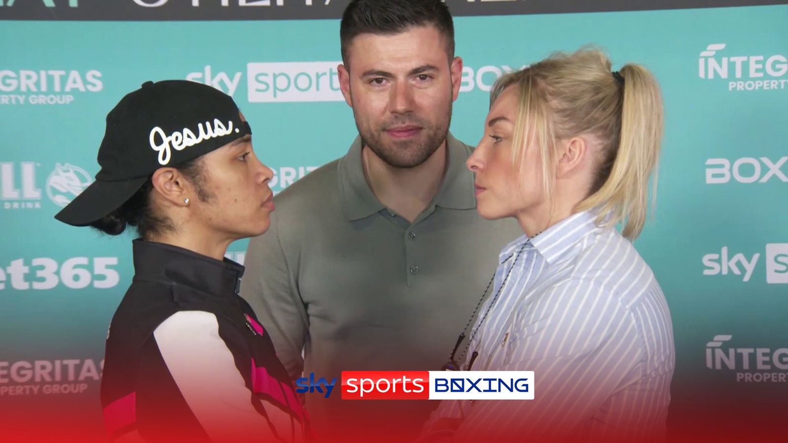 Lauren Price and Jessica McCaskill engage in intense stare-down ...