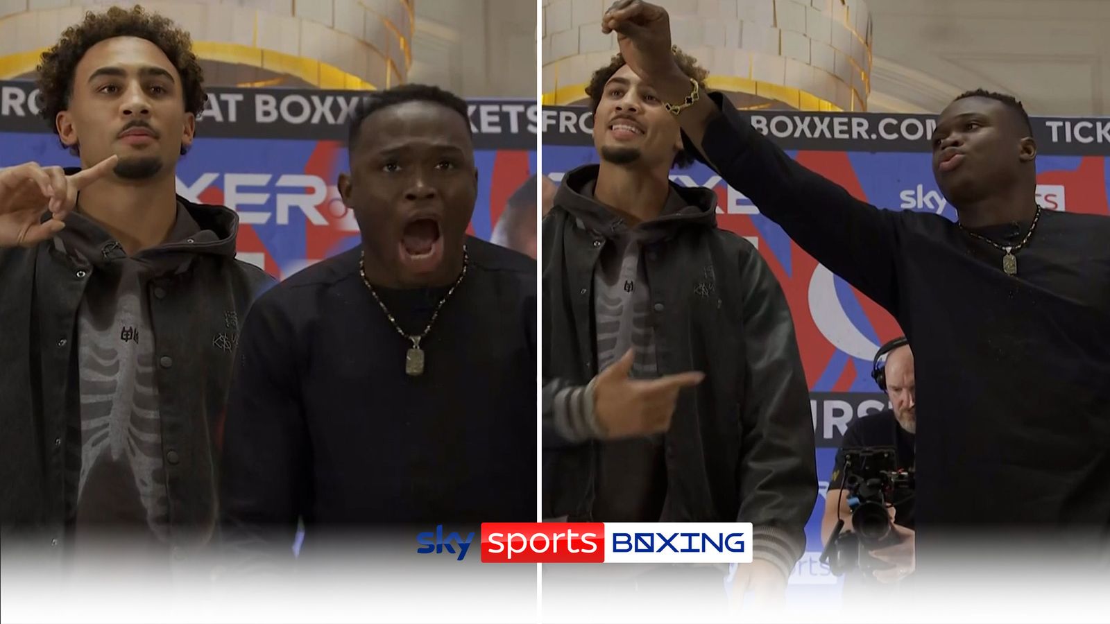 Ezra Arenyeka taunts Ben Whittaker at head to head! | Boxing News | Sky ...