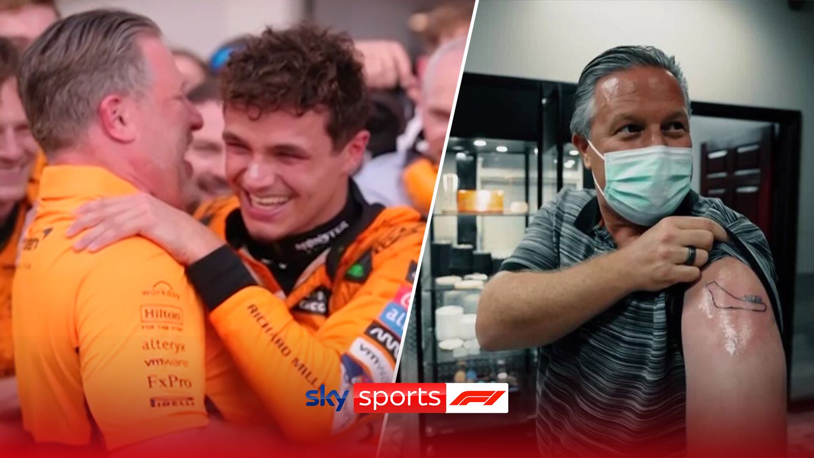 New tattoo for McLaren CEO? Zak Brown's celebration for Norris' Miami ...