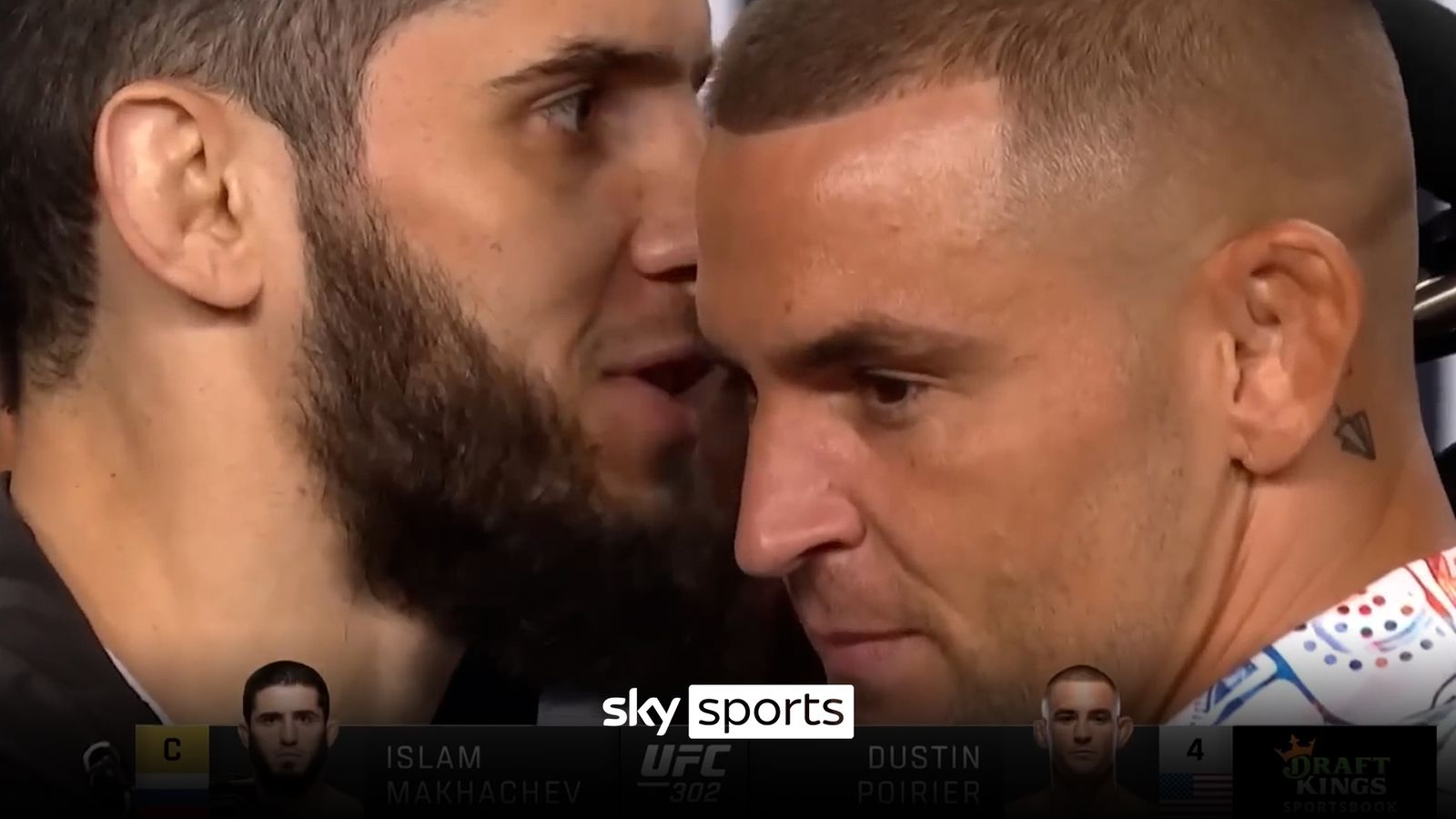 Islam Makhachev and Dustin Poirier pulled apart after heated UFC 302 ...