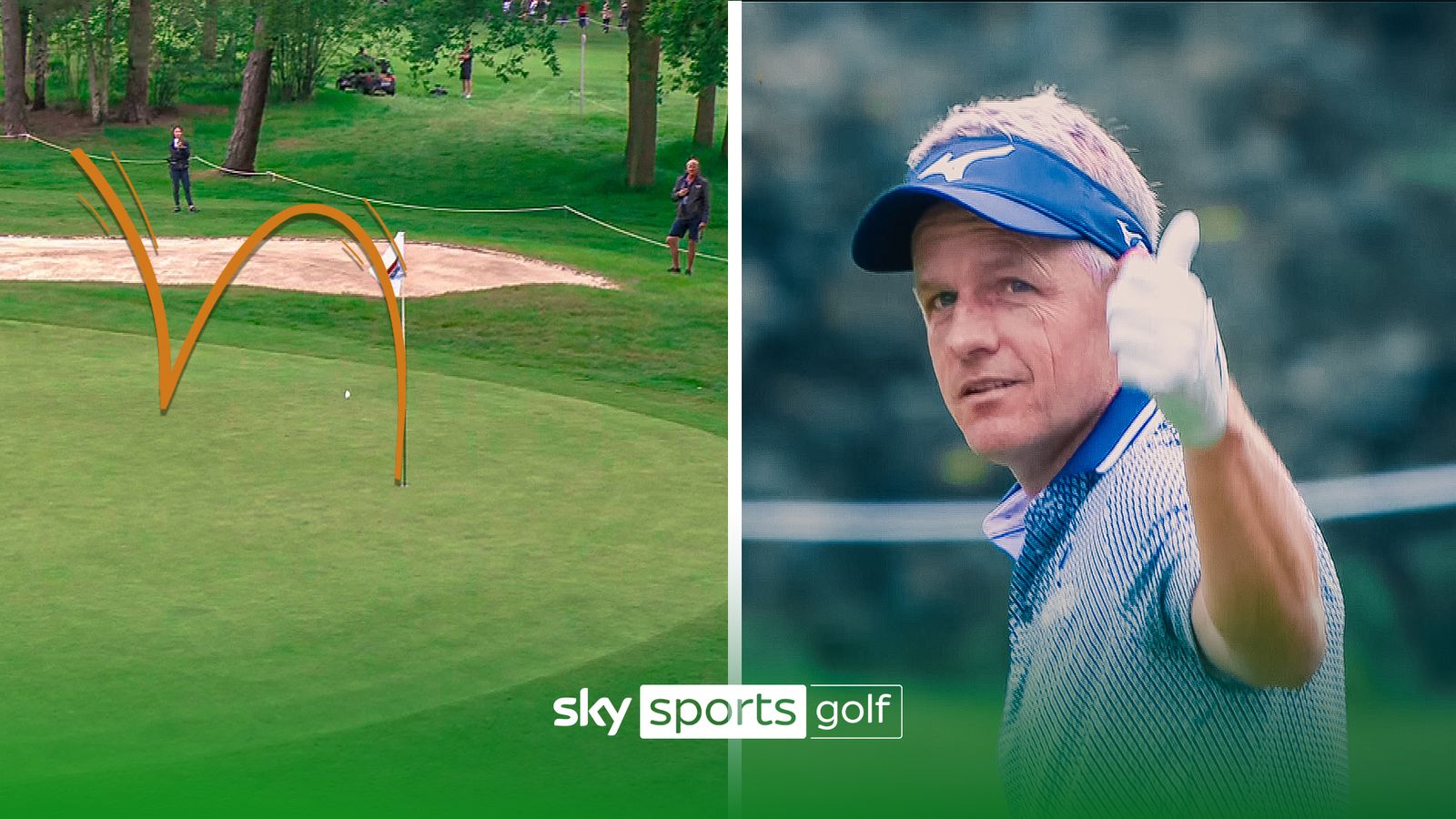 Luke Donald holes stunning eagle at Soudal Open | Golf News | Sky Sports