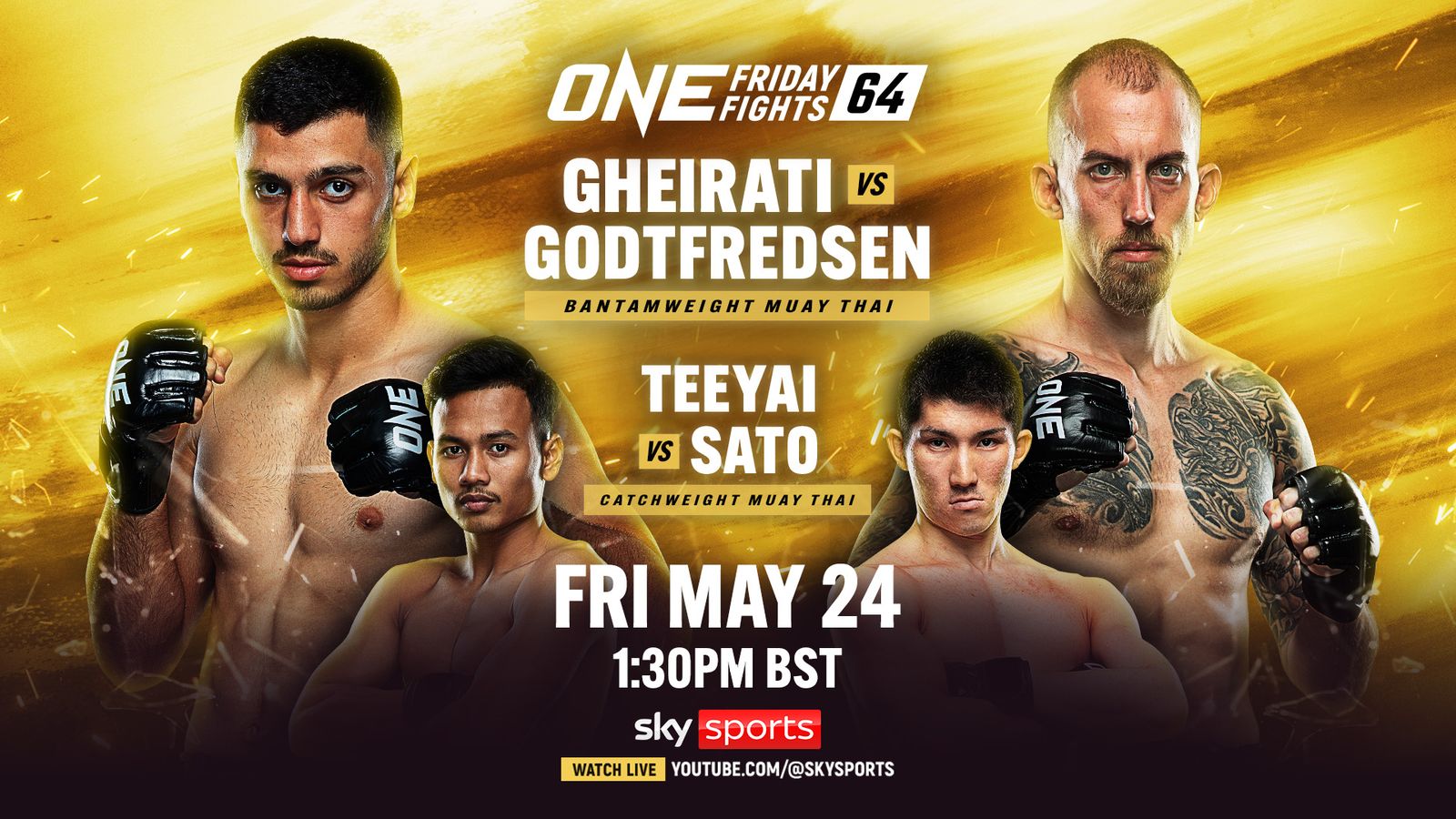 ONE Friday Fights 64: Jordan Godtfredsen returns against Parham ...