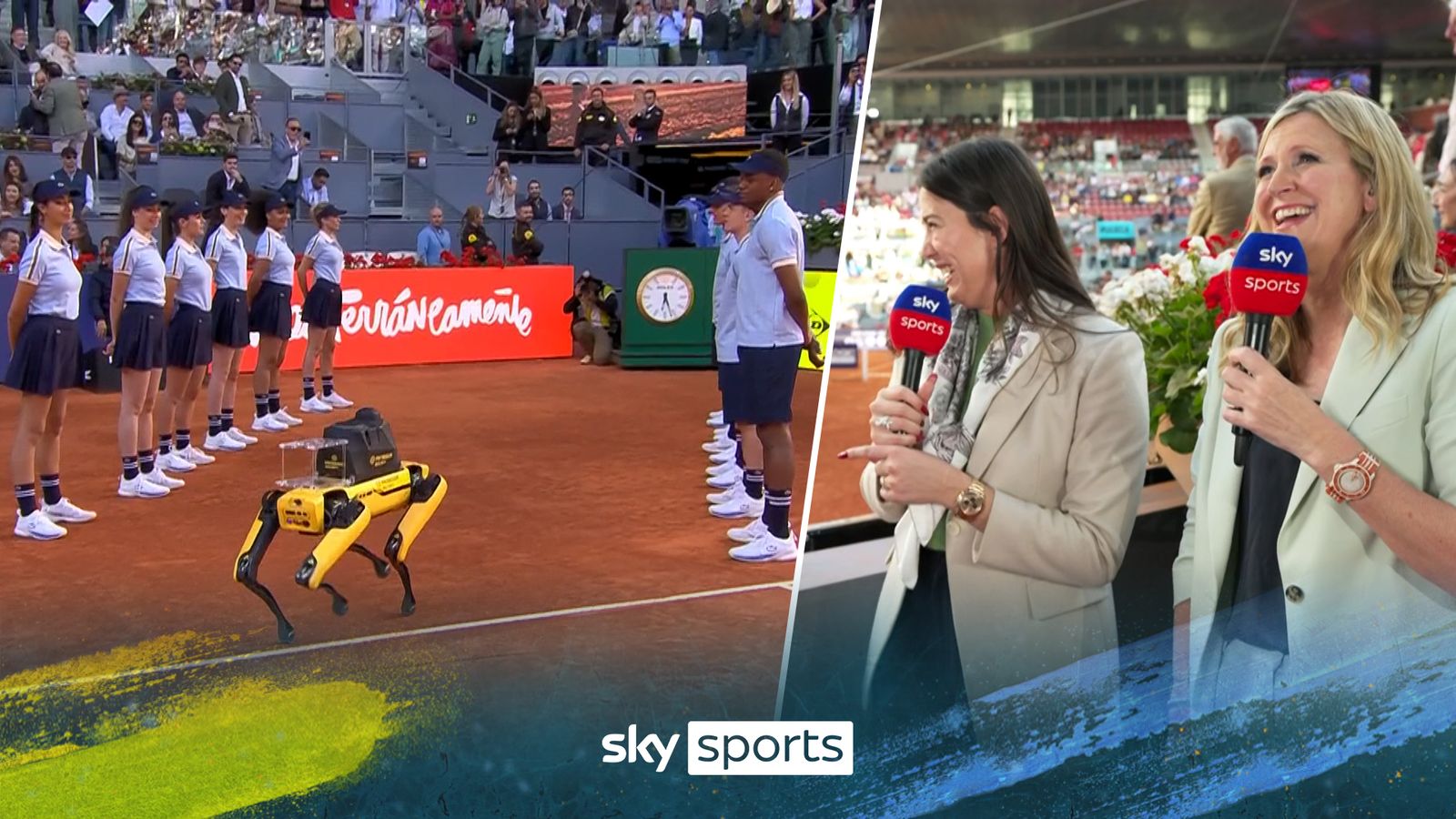 Madrid Open: Robot dog gets applauded as it delivers Madrid Open final ...