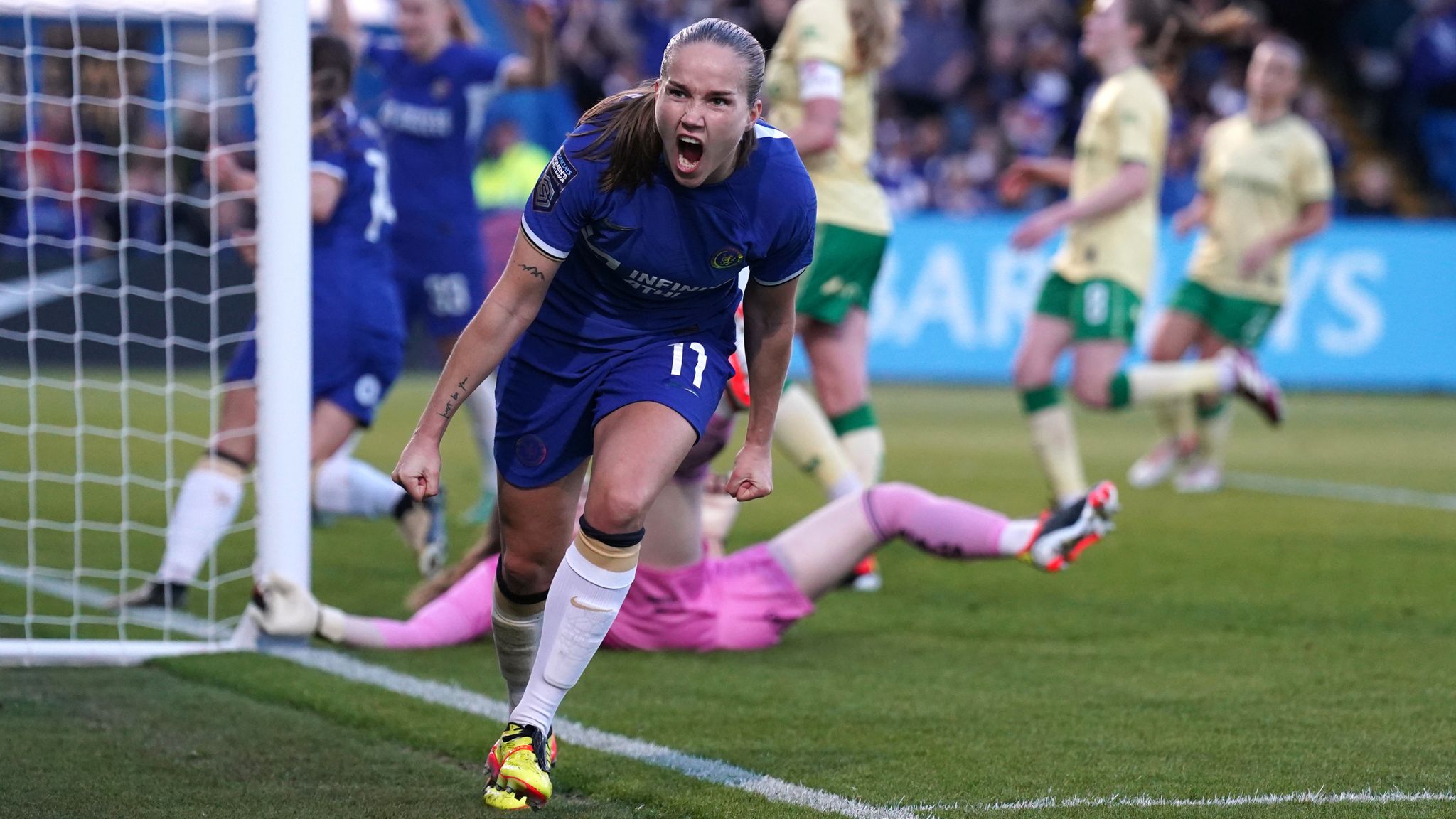 Chelsea Women 8-0 Bristol City Women: Guro Reiten scores four during ...