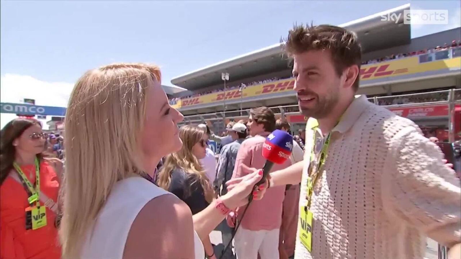 Gerard Pique cheering Verstappen on for the win! | 'Let's enjoy the ...