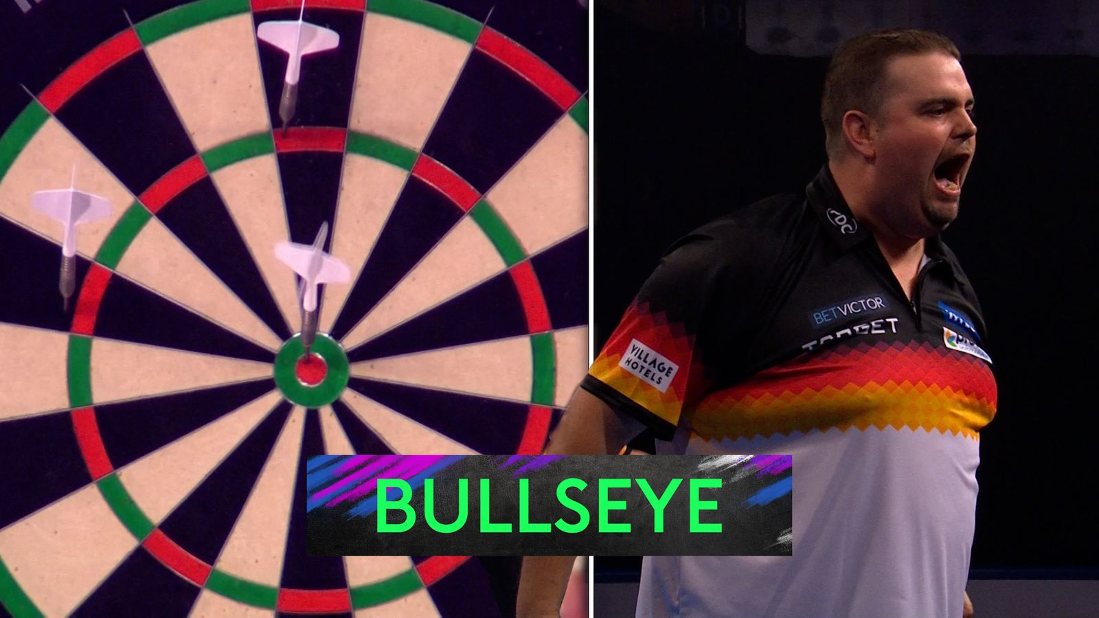 World Cup of Darts: Gabriel Clemens' 124 bullseye finish to win the ...