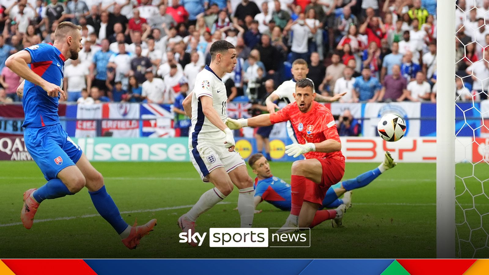 Phil Foden's goal ruled offside as England still trail against Slovakia ...