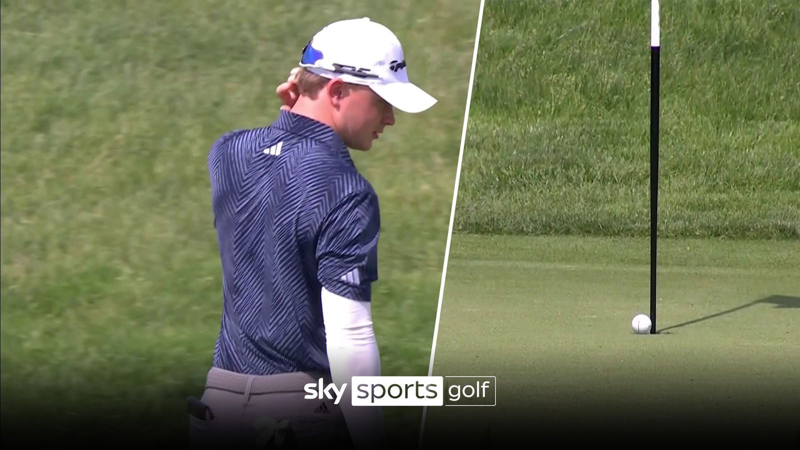 Jayden Schaper putt sits at edge of hole at European Open | Golf News | Sky Sports