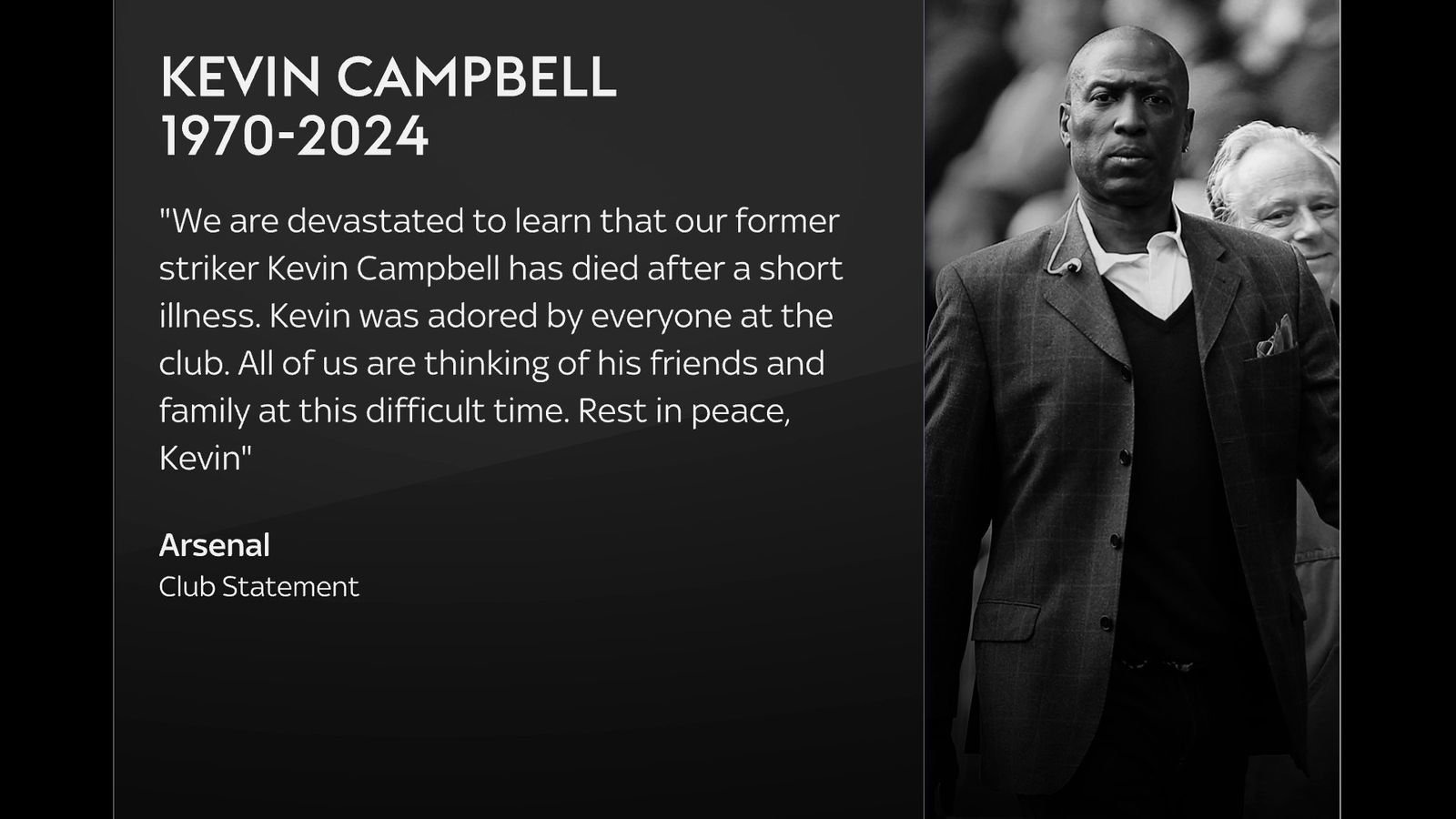 Kevin Campbell: Former Arsenal and Everton striker dies aged 54 ...