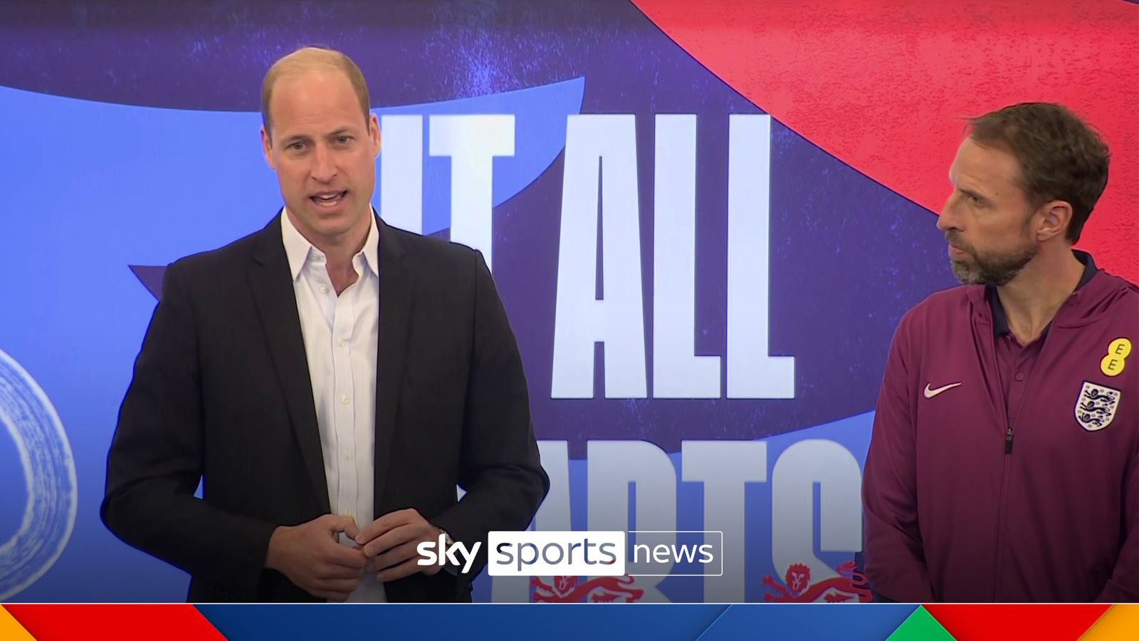 England: Prince William gives speech to the squad ahead of Euro 2024 ...