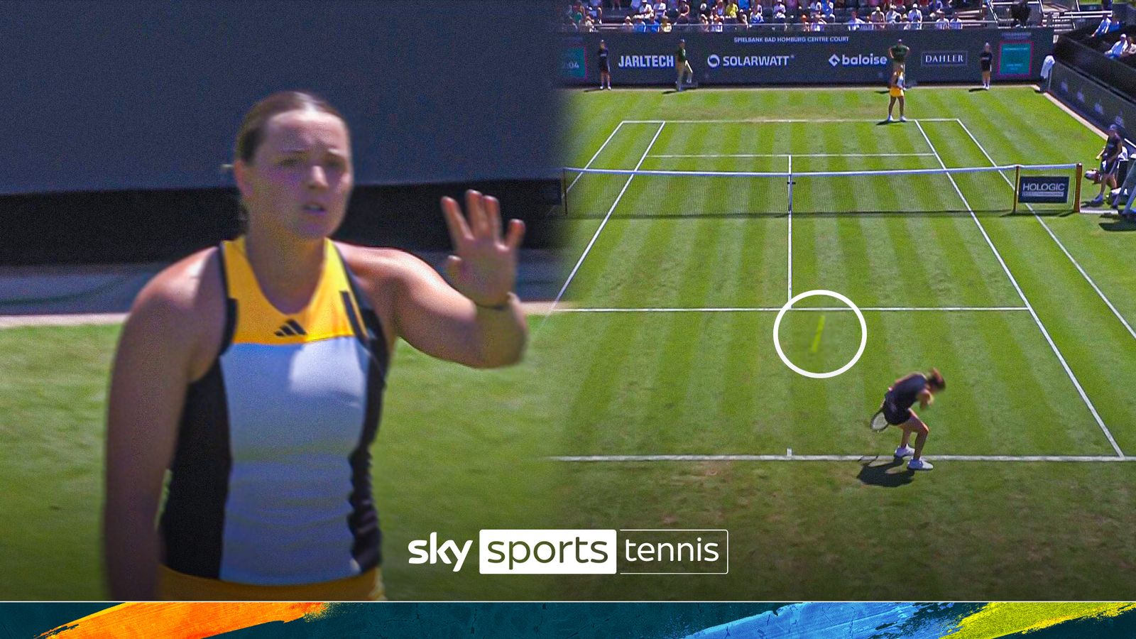 Jule Niemeier’s powerful strike nearly hits Maria Sakkari! | Tennis News | Sky Sports