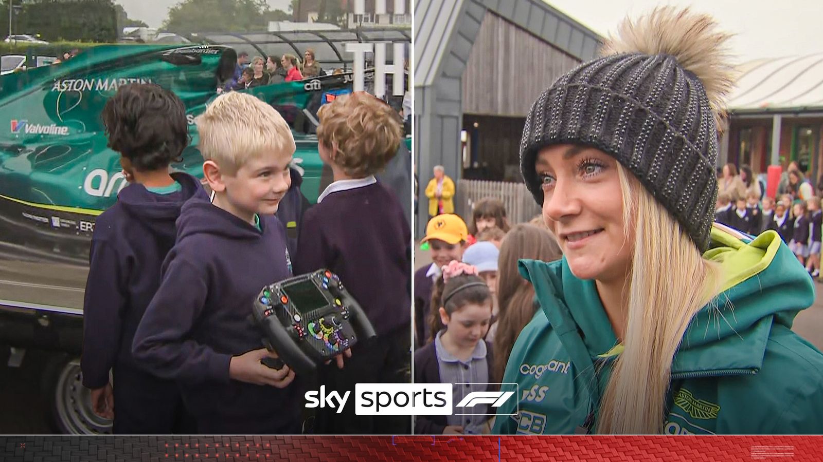 Aston Martin bring F1 to local Silverstone school | 'We want to inspire ...