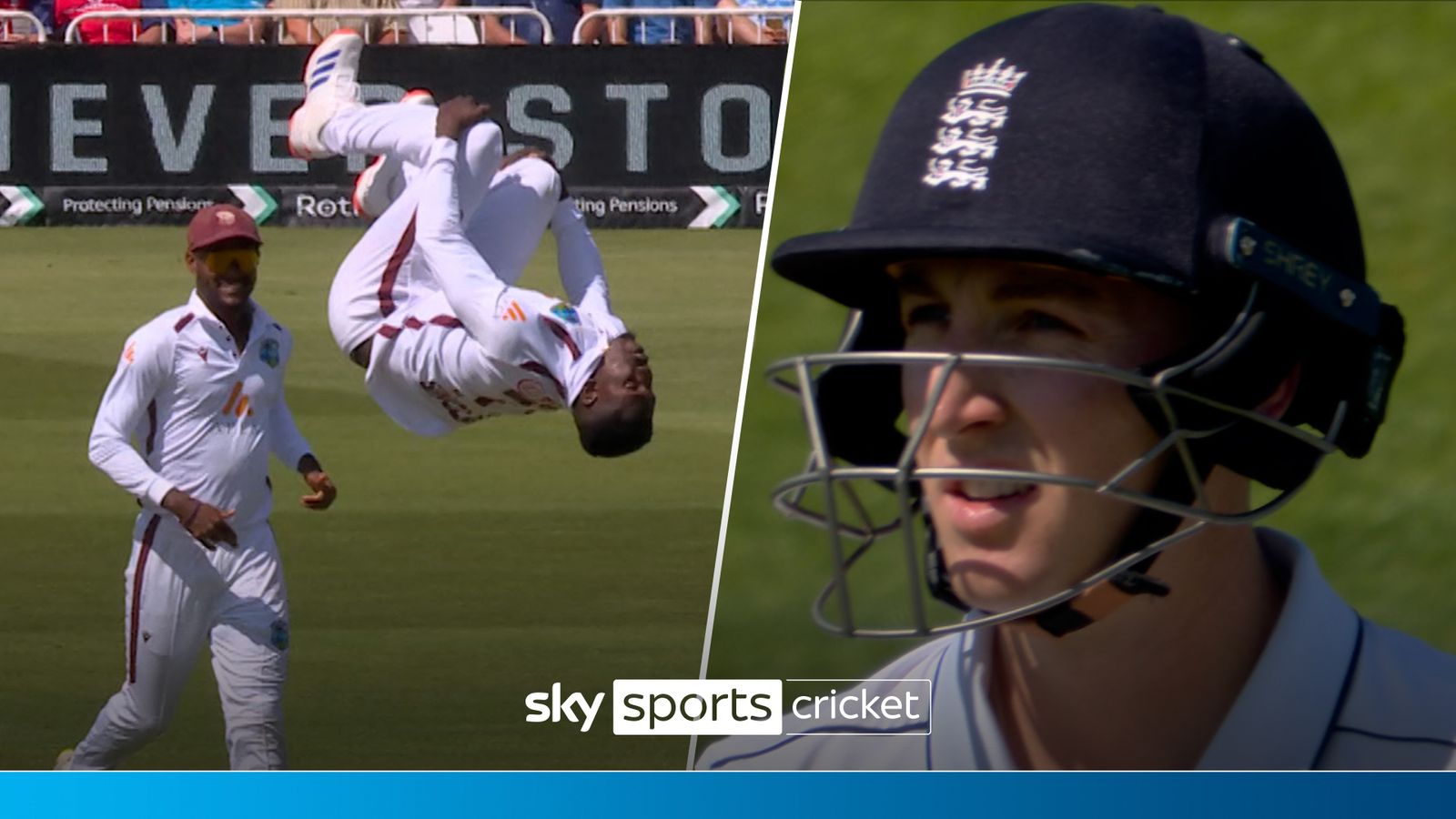 England vs West Indies: Kevin Sinclair celebrates with somersault after ...