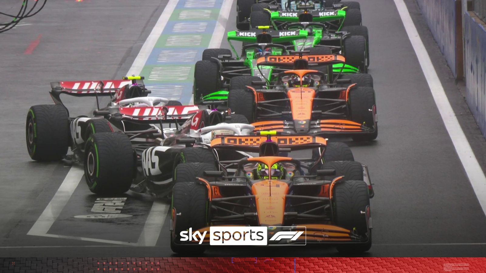 Oscar Piastri almost collides with Haas drivers in pit lane! | F1 News ...