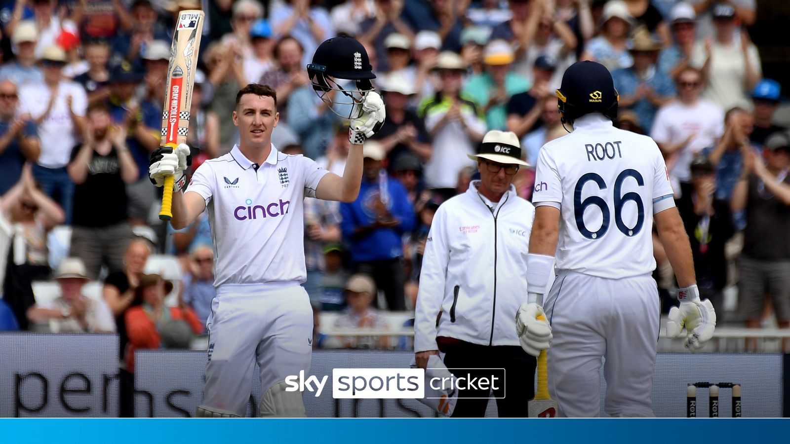 The moment Harry Brook reaches his first Test ton in England | Cricket ...