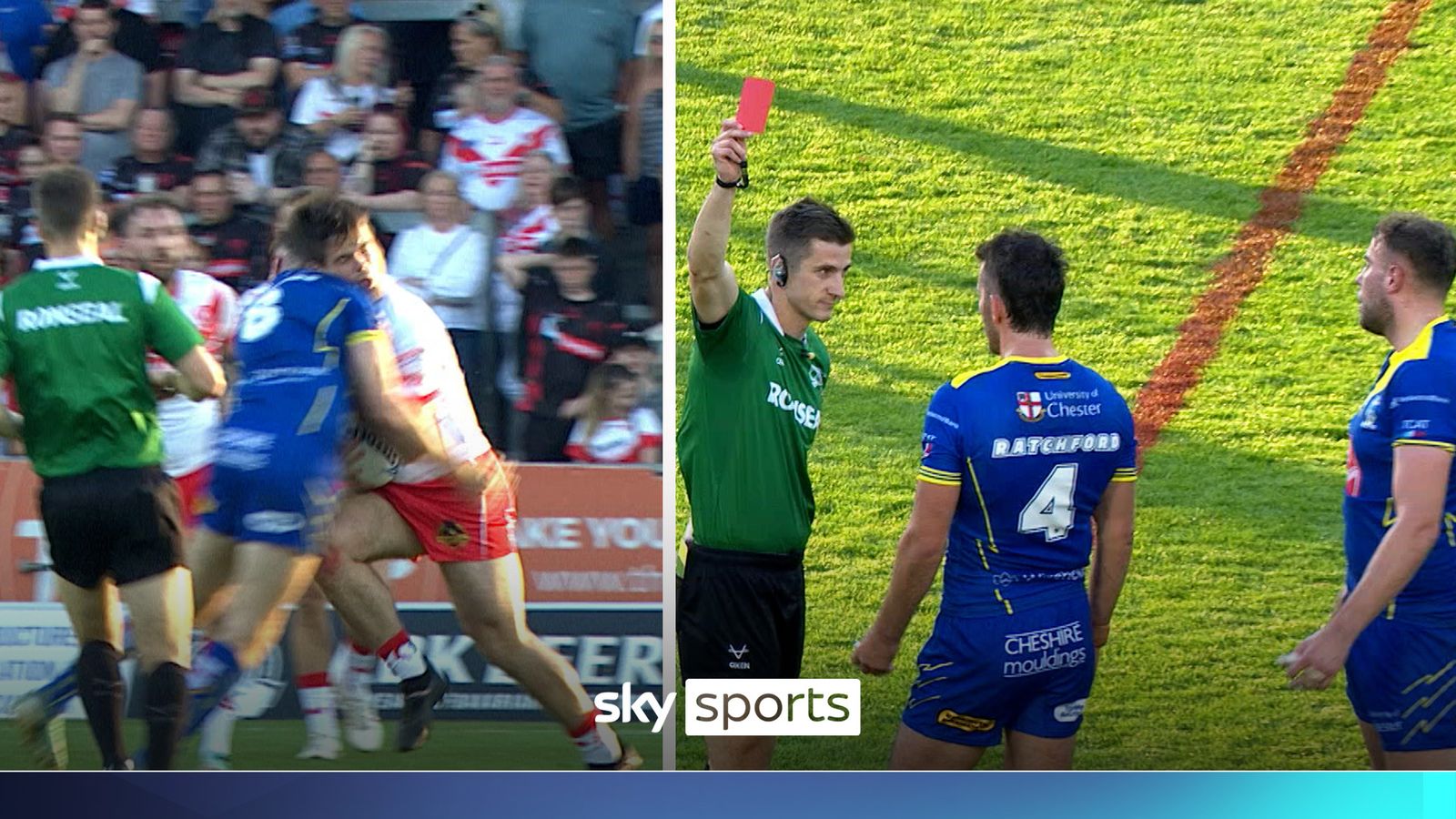 St Helens vs Warrington Wolves: Controversial red for James Harrison ...