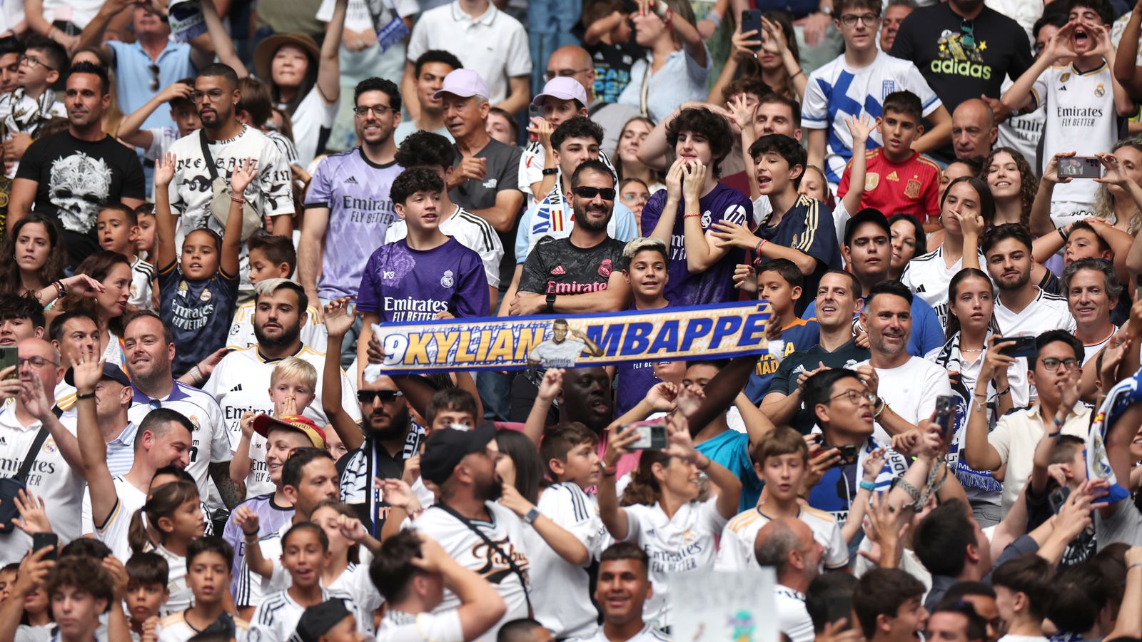 Real Madrid unveil Kylian Mbappe at a packed Bernabeu Stadium - I've dreamed of this day since I ...