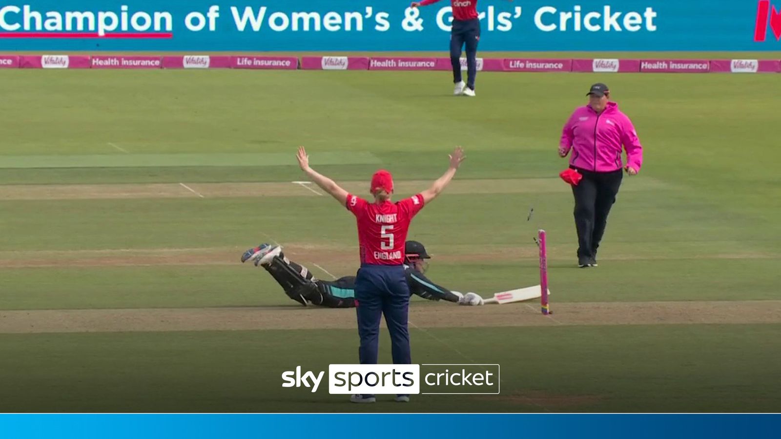 England vs New Zealand: Georgia Plimmer run out for third time ...