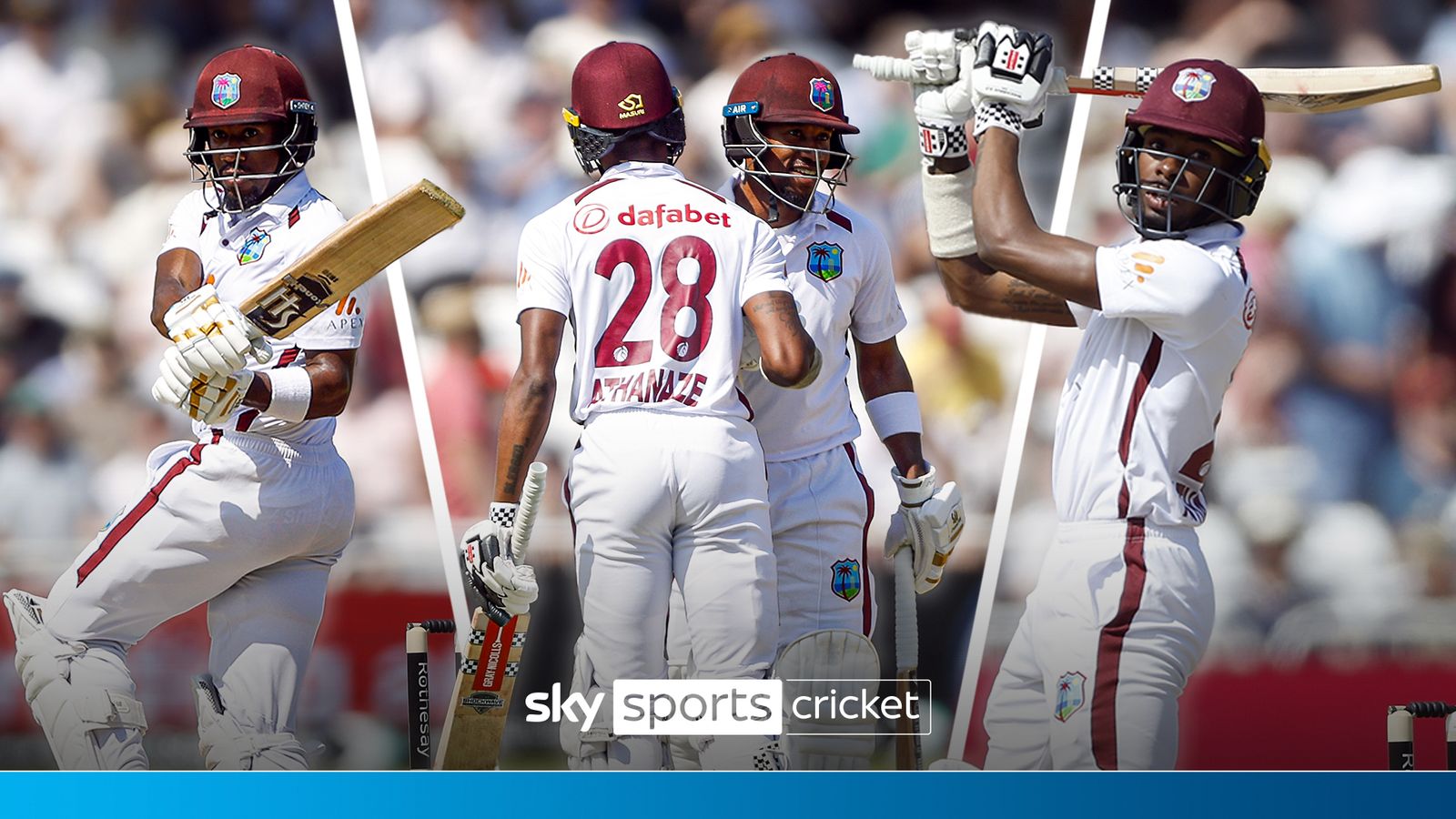 West Indies' Alick Athanaze and Kavem Hodge reach half-century against ...