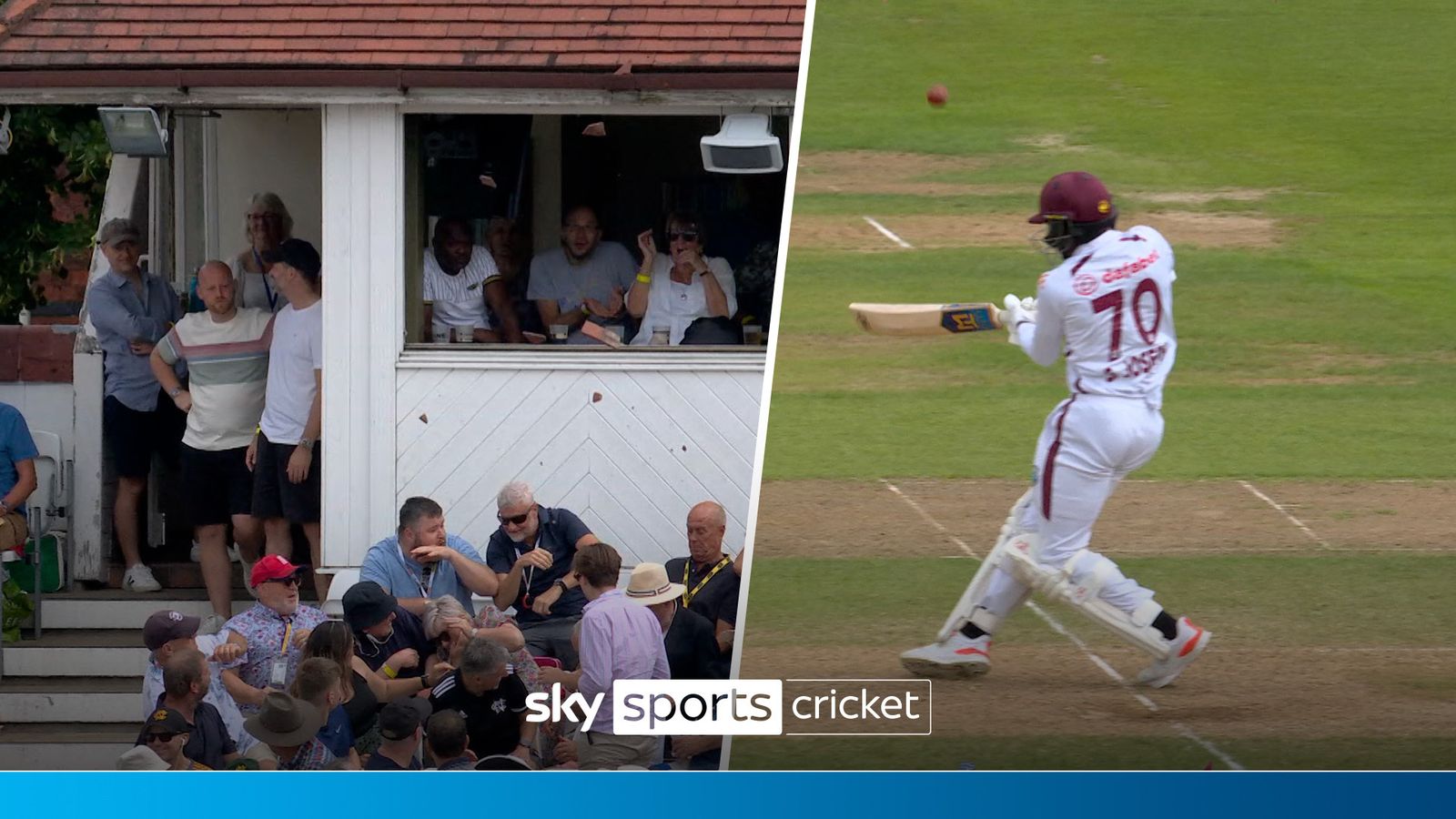 'Heads up!' | Shamar Joseph's six sends roof tiles tumbling at Trent ...