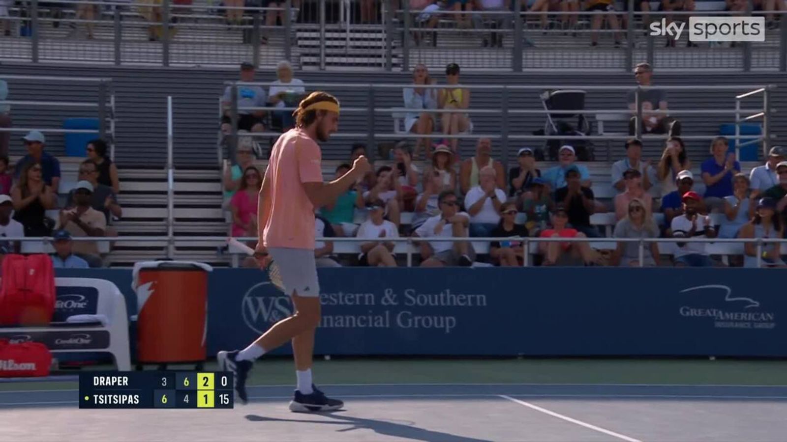 Stefanos Tsitsipas out smarts Jack Draper after an incredible rally ...