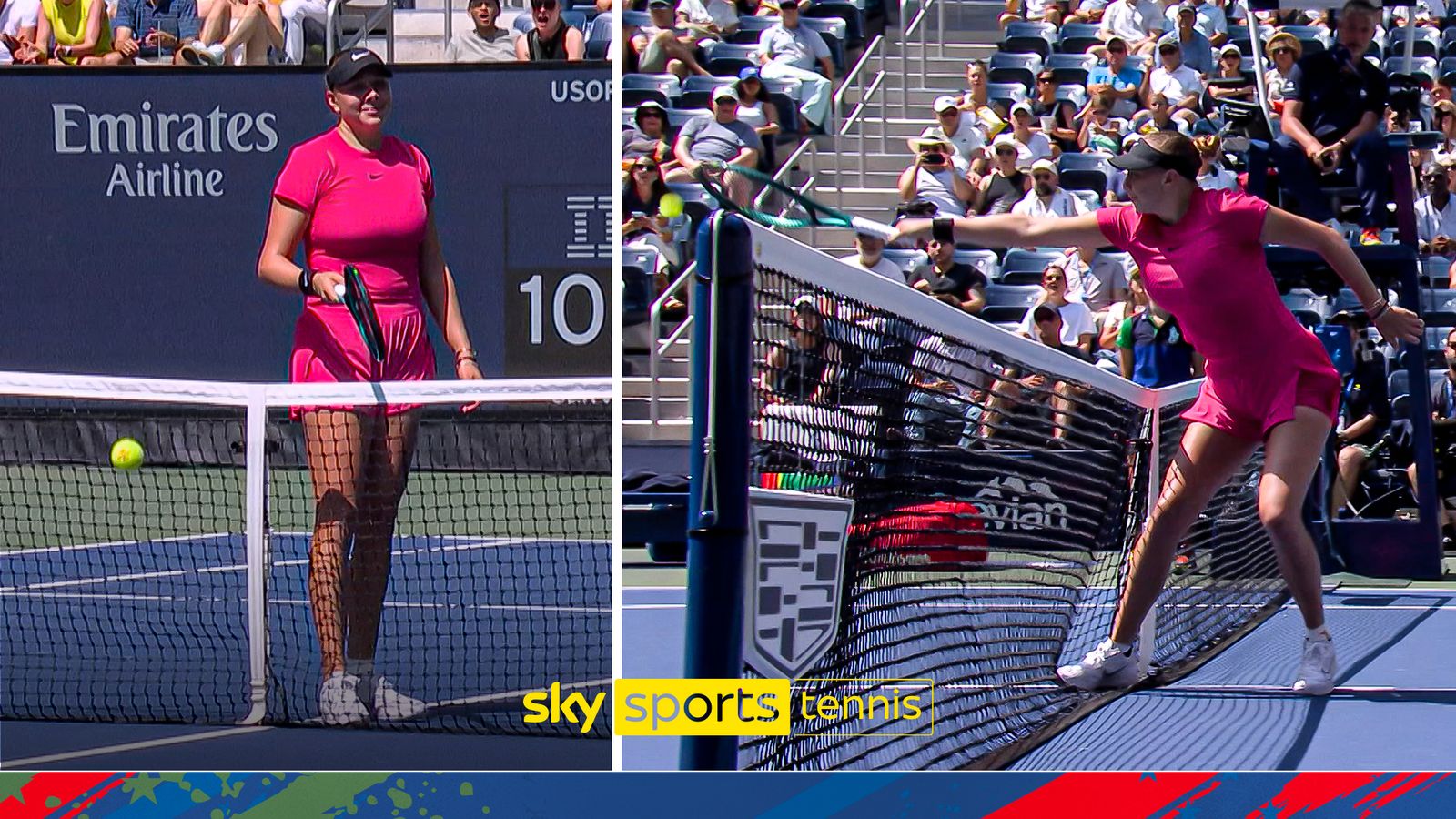 Qinwen Zheng hits INCREDIBLE back spin against Amanda Anisimova ...