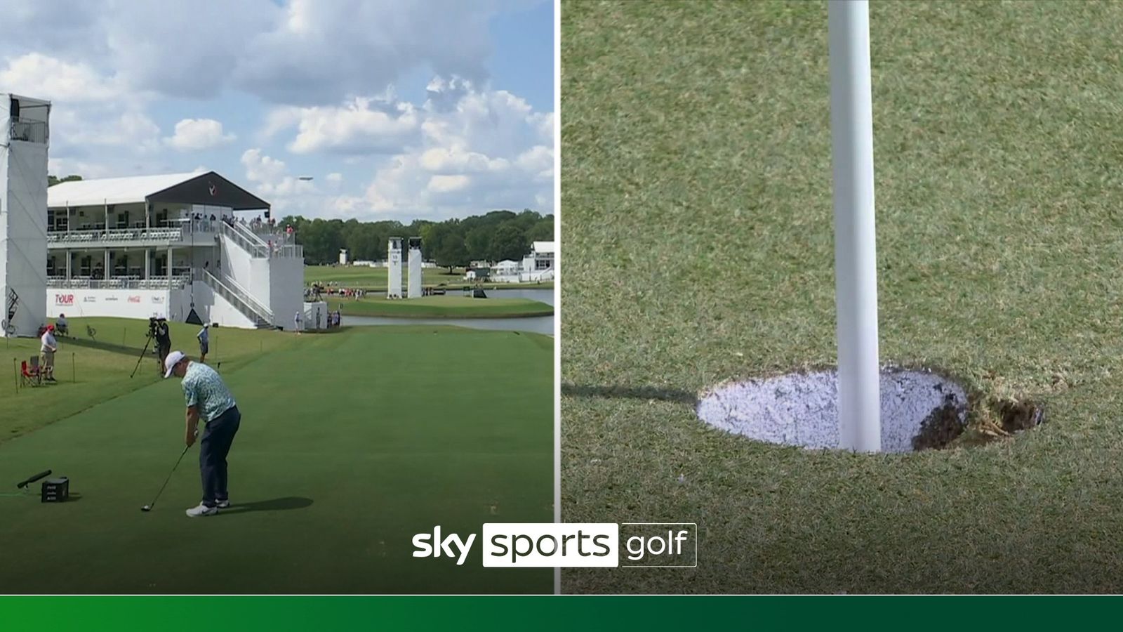 Robert MacIntyre damages hole after almost making hole-in-one! | Golf ...