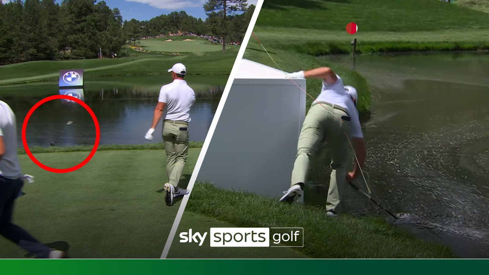 'You can see the frustration' | Rory McIlroy throws club in the water after tee shot! | Golf ...