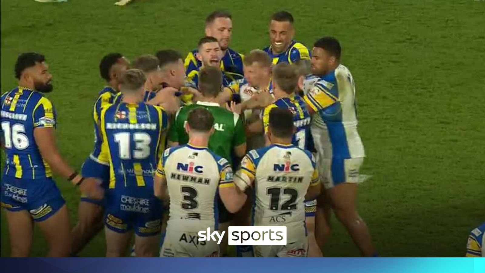 Double yellow cards shown for clash in Warrington Wolves vs Leeds ...