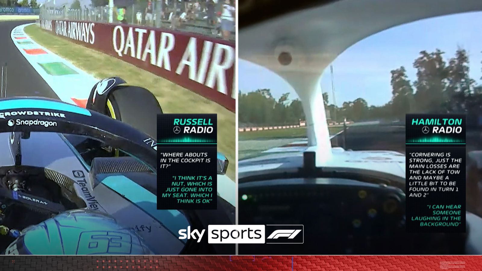 Mercedes duo Lewis Hamilton and George Russell face odd practice ...