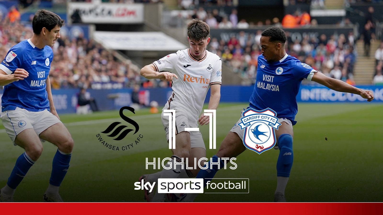 Swansea 1 - 1 Cardiff - Match Report & Highlights