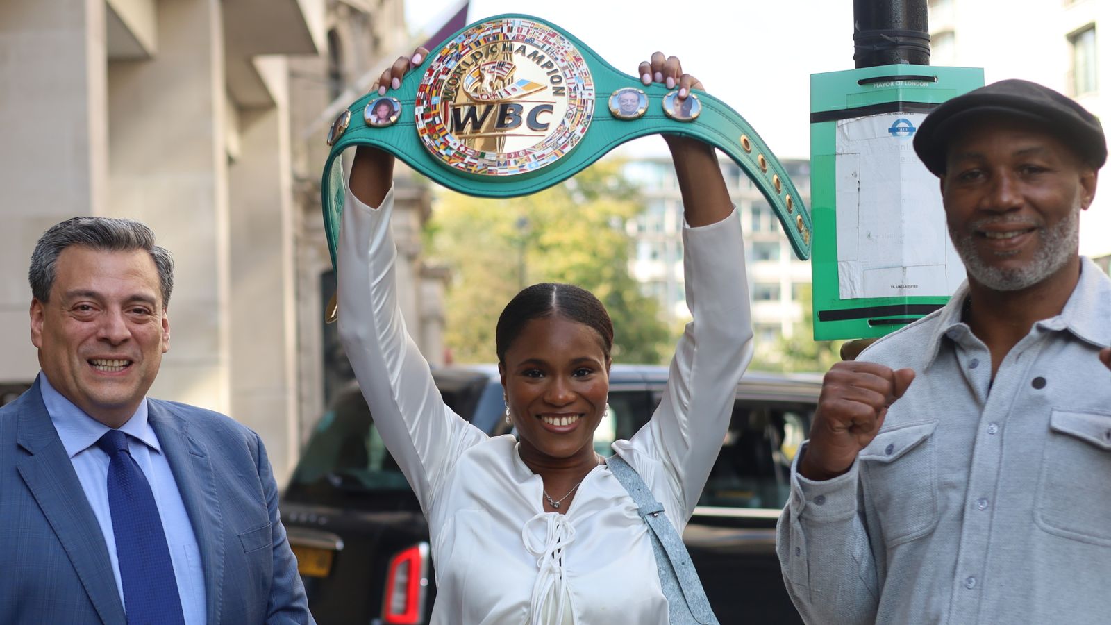 Caroline Dubois: Lennox Lewis presents British boxer with WBC interim belt after last month's ...