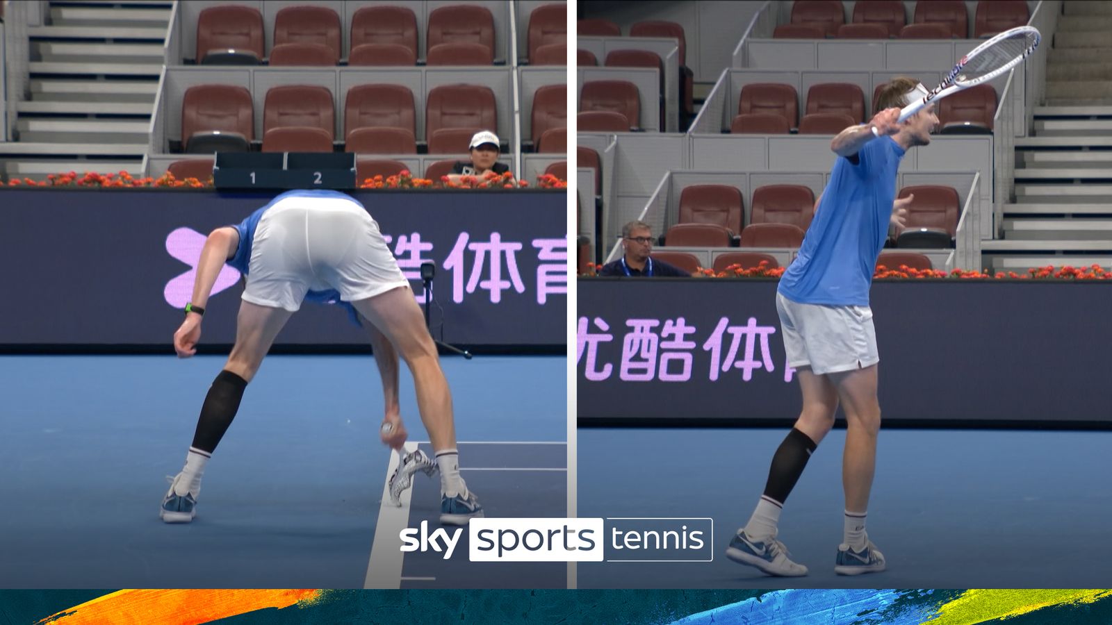 China Open: Furious Alexander Bublik smashes racket after losing game point! | Tennis News | Sky ...