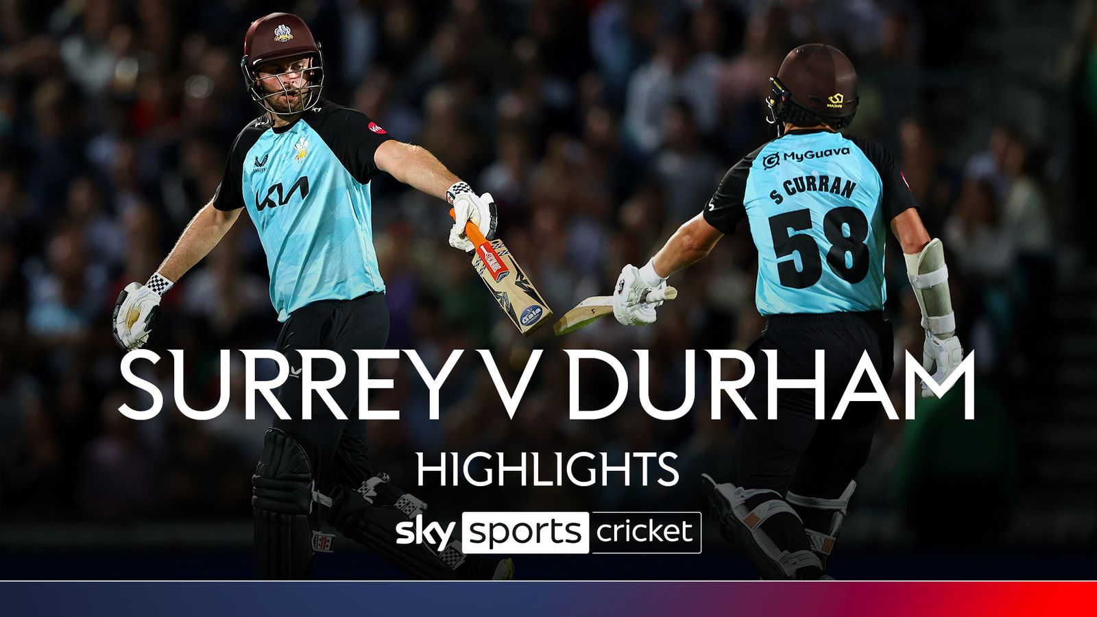 Vitality Blast: Sam Curran and Dom Sibley hit half-centuries to help Surrey reach finals day ...