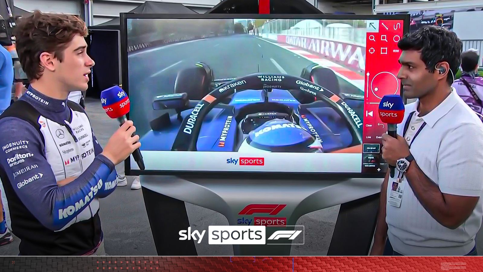SkyPad: Franco Colapinto's impressive qualifying lap for Williams | F1 ...