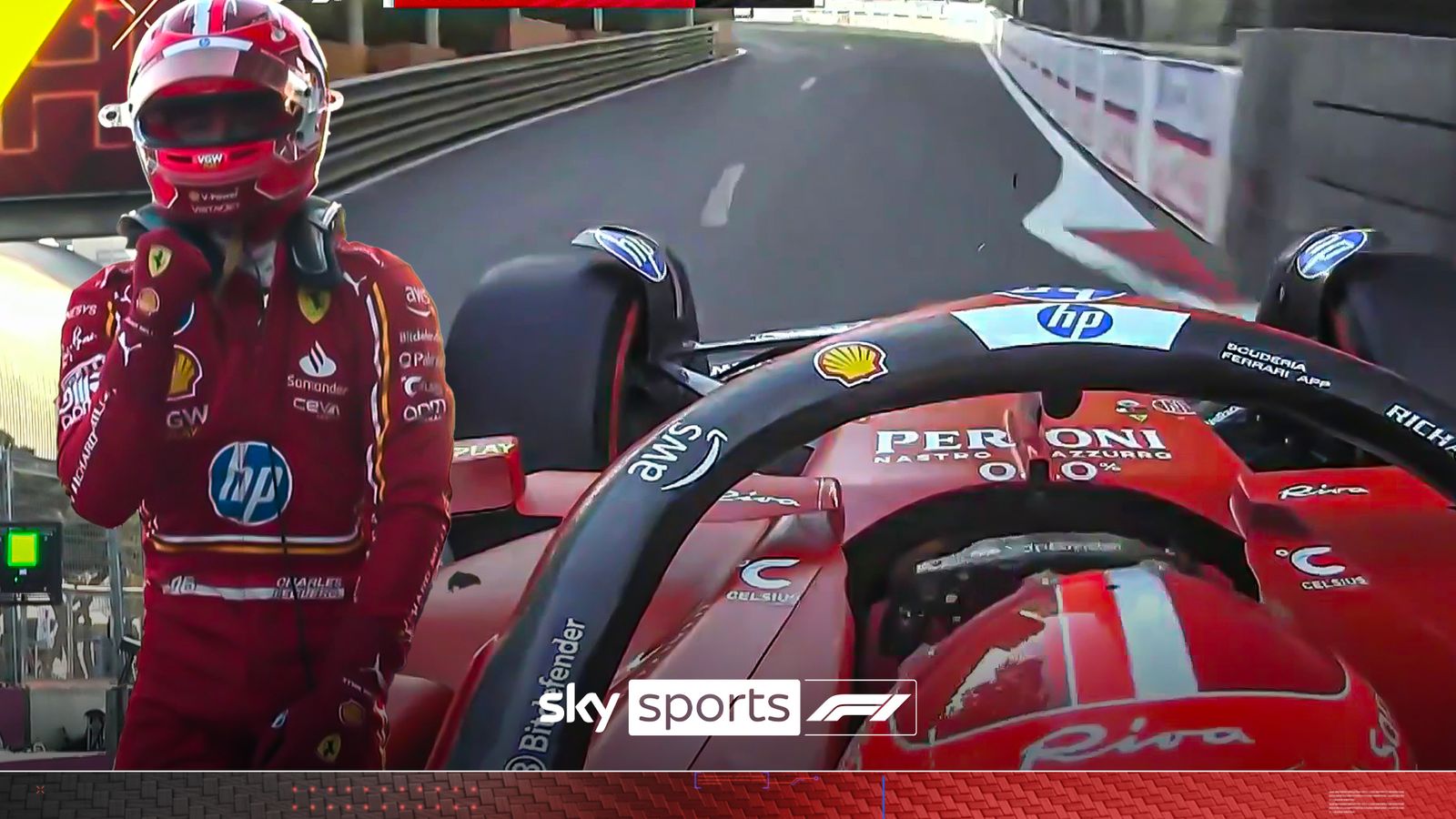 Charles Leclerc's Azerbaijan Grand Prix qualifying pole lap | F1 News | Sky Sports