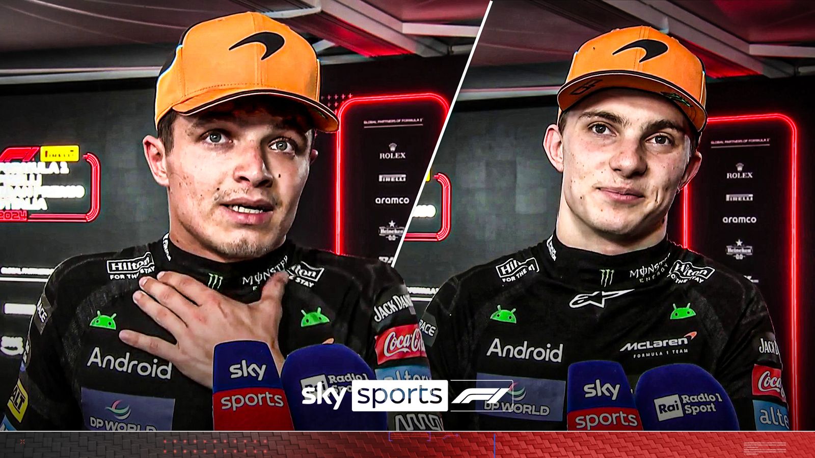 Lando Norris criticises McLaren team-mate Oscar Piastri over first-lap overtake at Italian GP ...