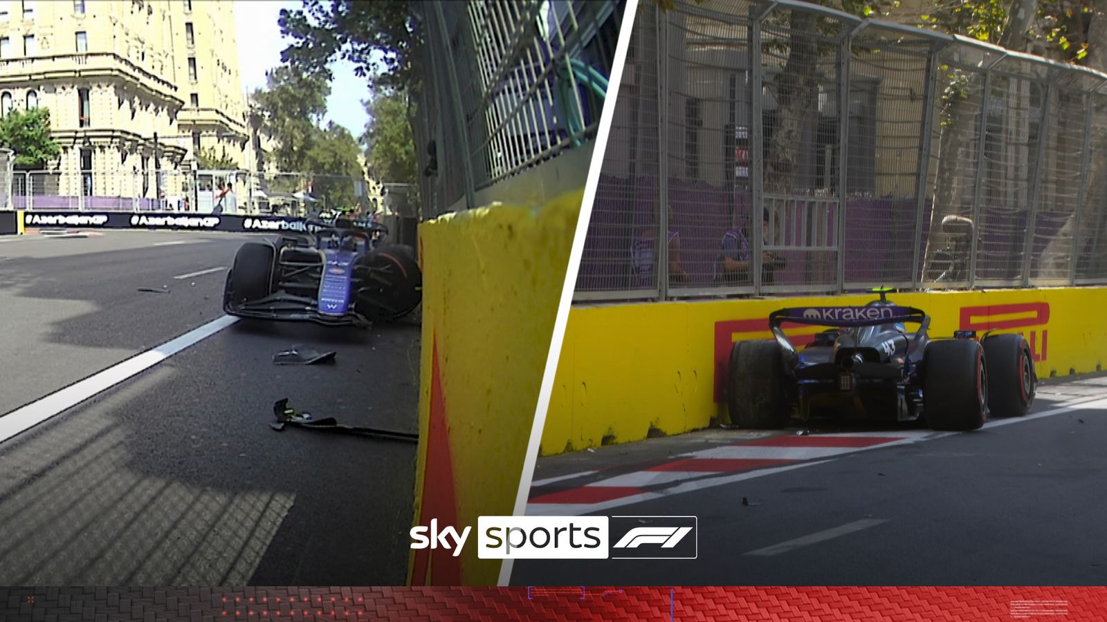 Azerbaijan GP: Franco Colapinto into wall in P1 | F1 News | Sky Sports