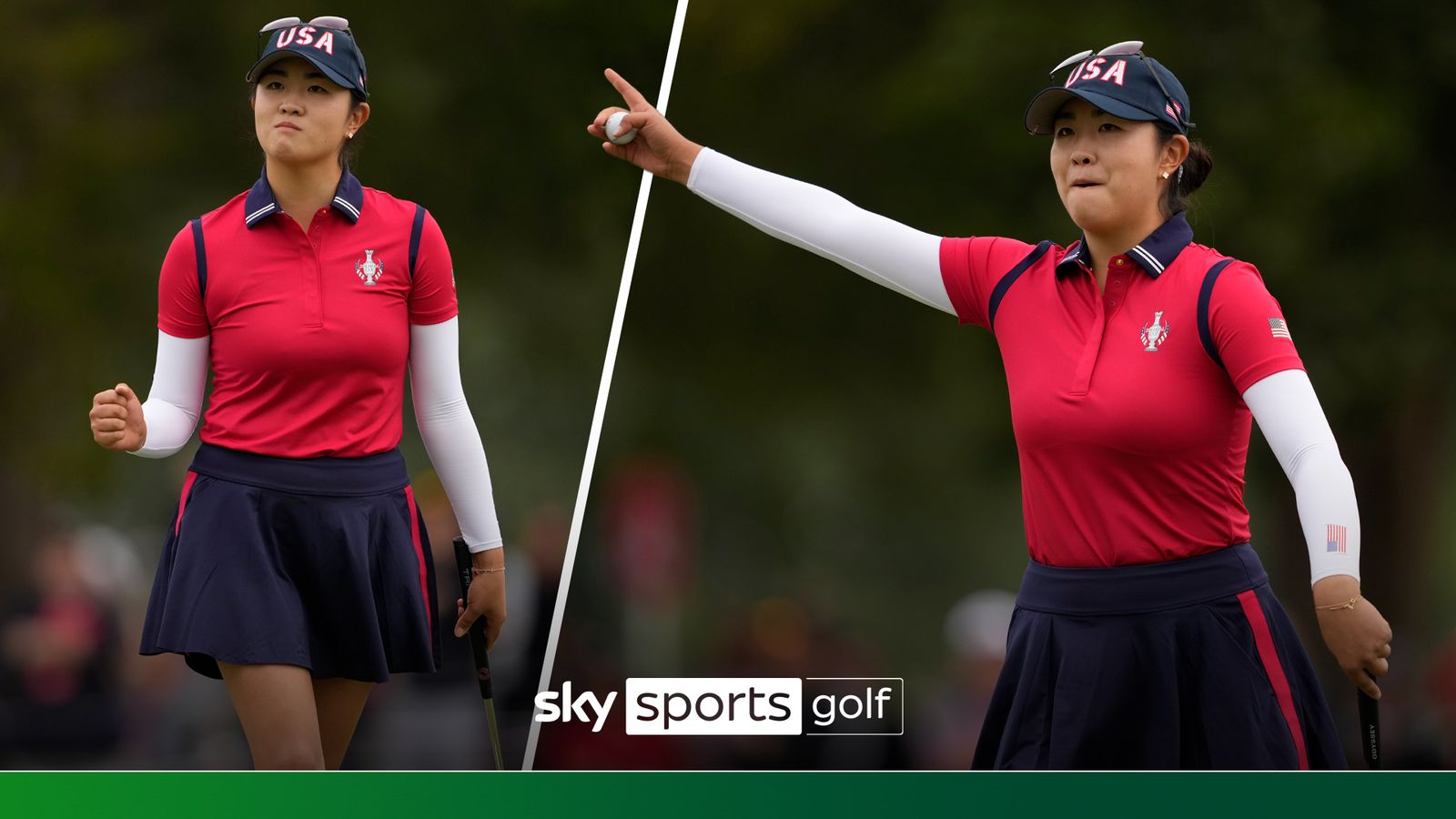Rose Zhang holes two MONSTER putts at Solheim Cup! | Golf News | Sky Sports