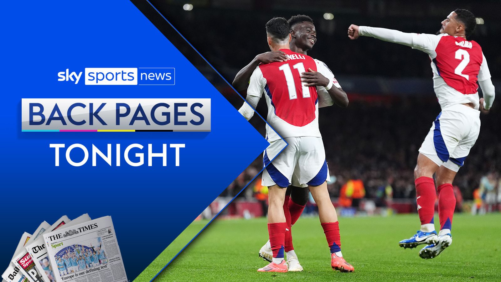 Back Pages Tonight: Arsenal look like they belong in this elite ...