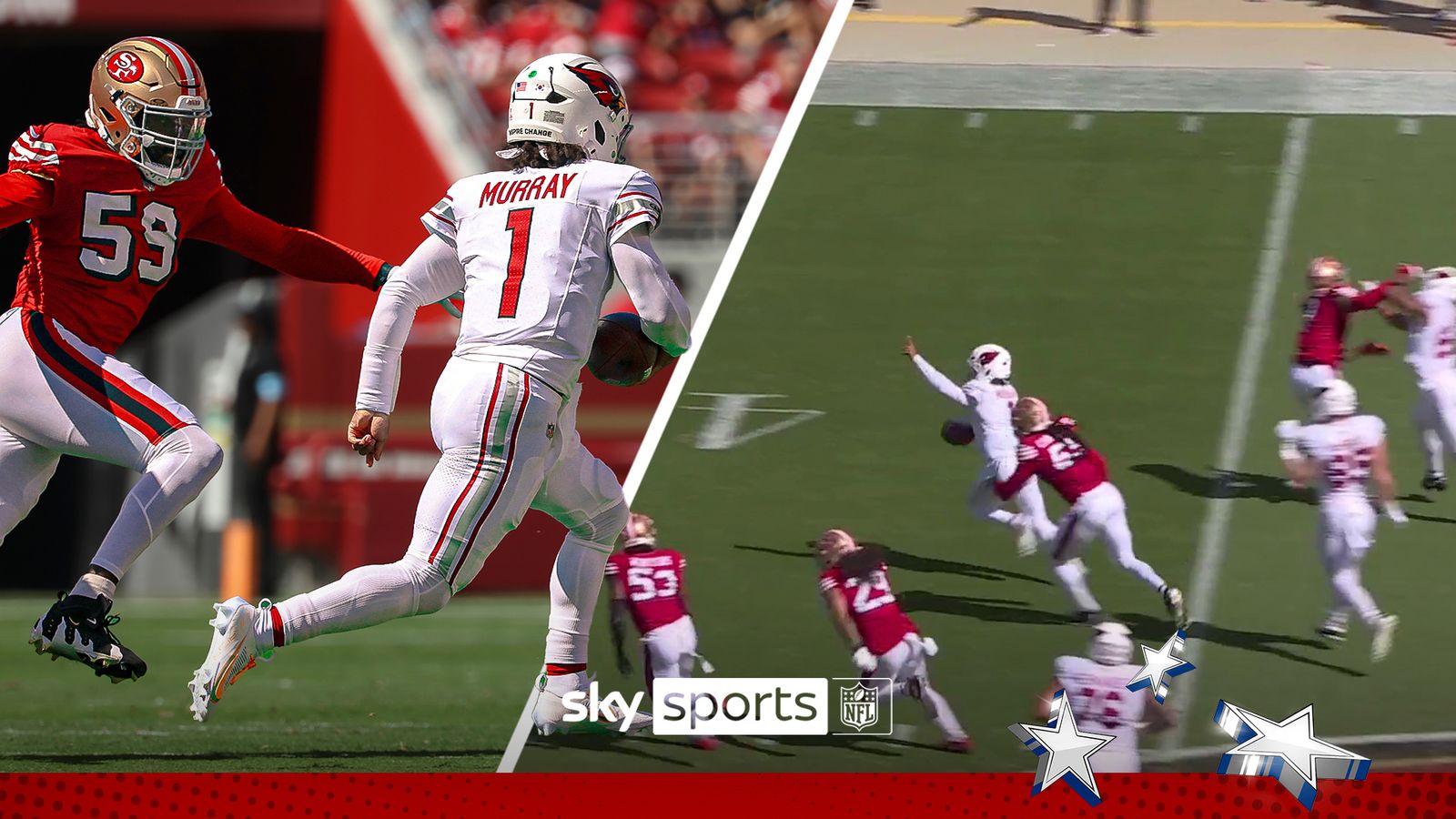 Kyler Murray celebrates own 50-yard touchdown just past halfway line ...