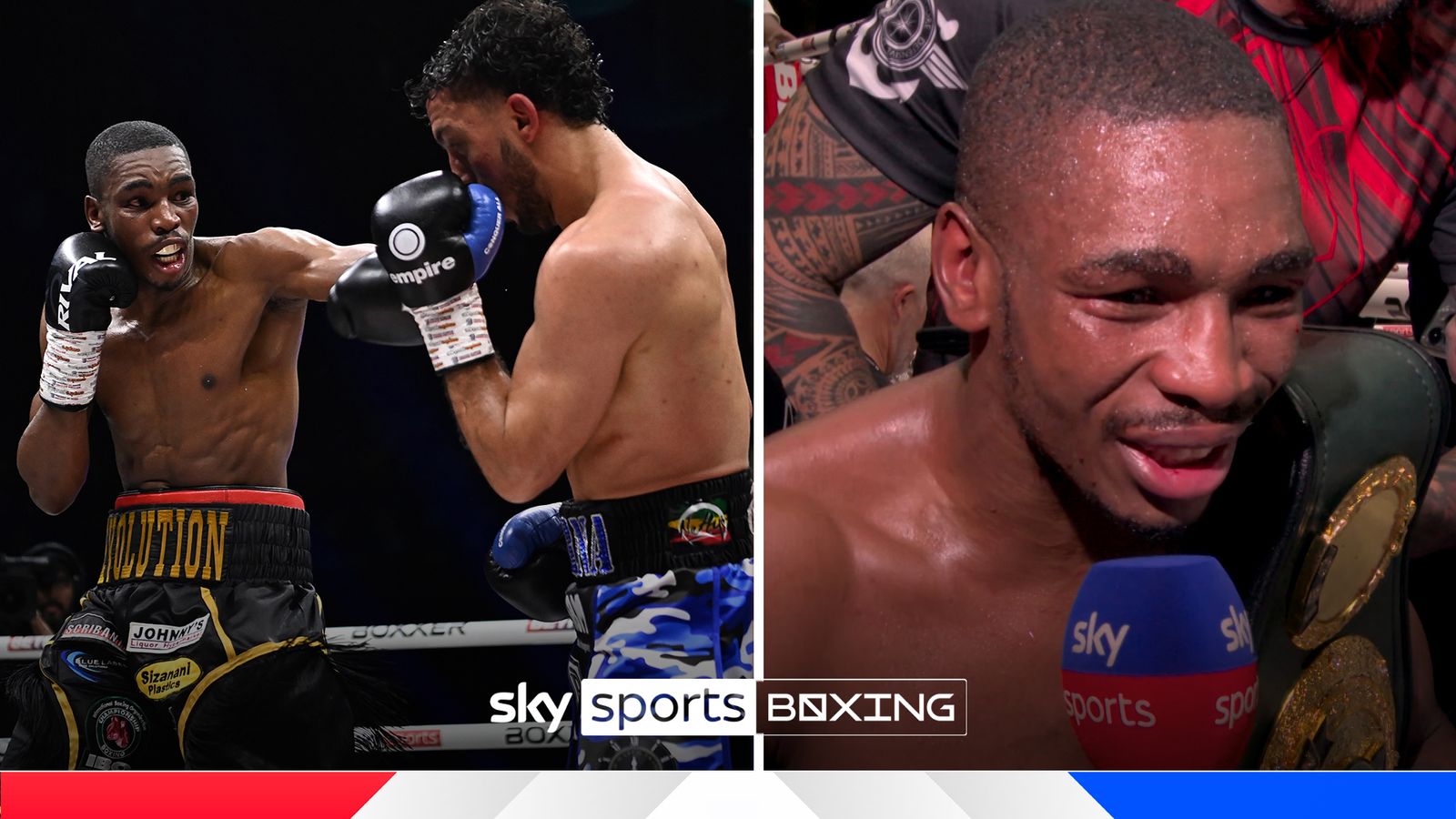 Tulani Mbenge reacts after beating Michael McKinson | Boxing News | Sky ...