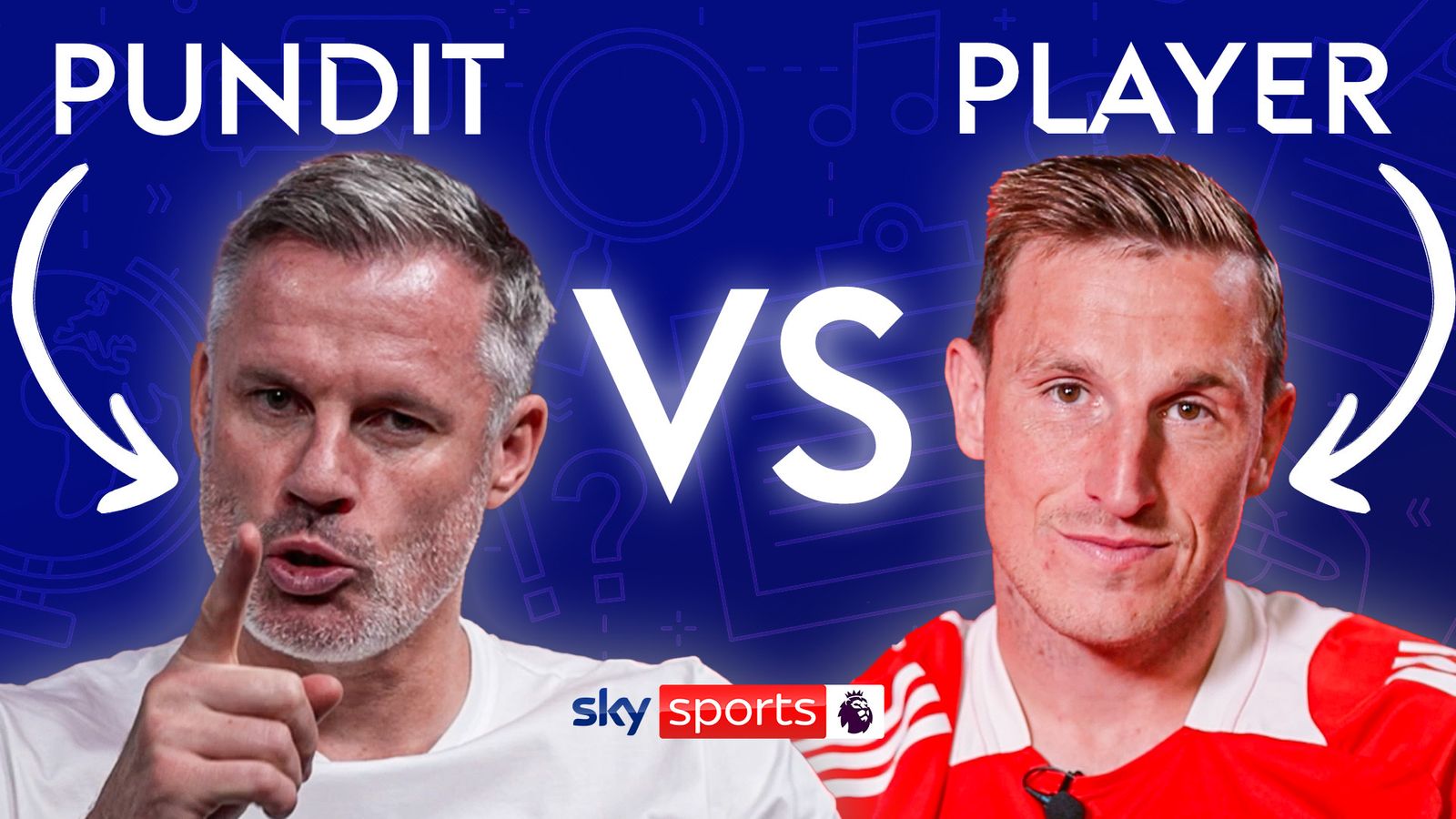 Jamie Carragher takes on Nottingham Forest's Chris Wood in player vs ...