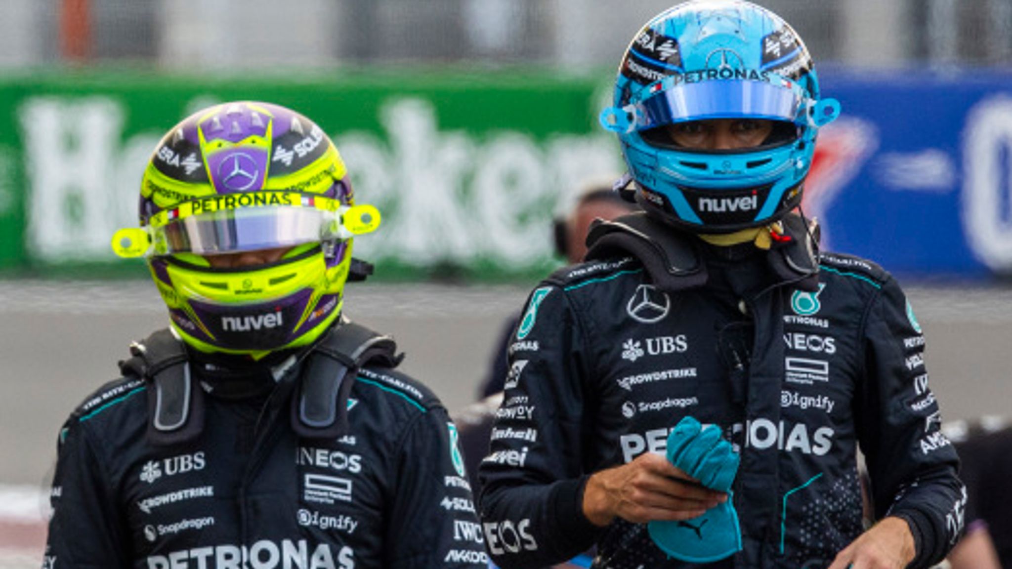 Lewis Hamilton downbeat after being outqualified by Mercedes team-mate ...